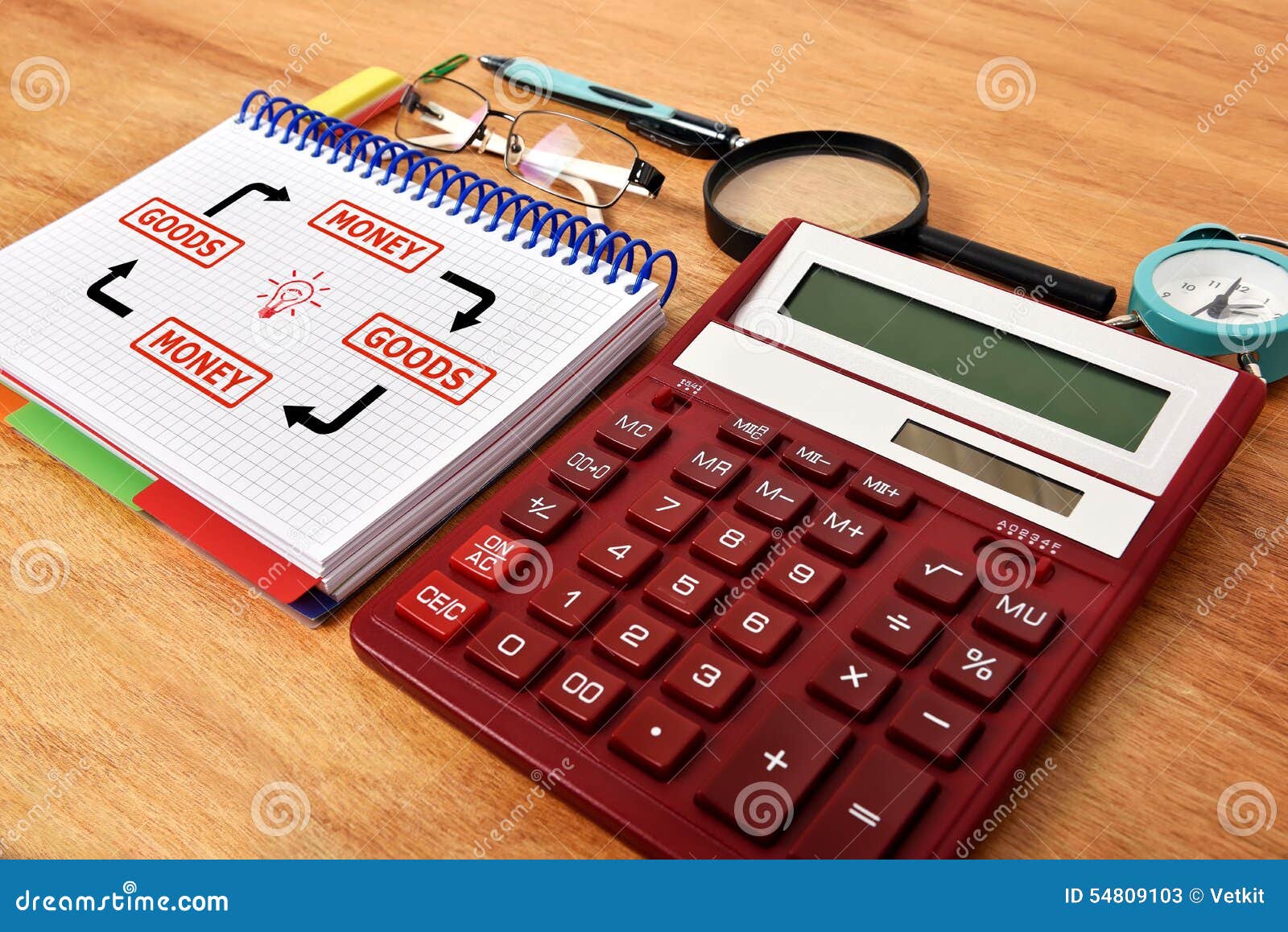 Goods and money diagram stock image. Image of earnings - 54809103