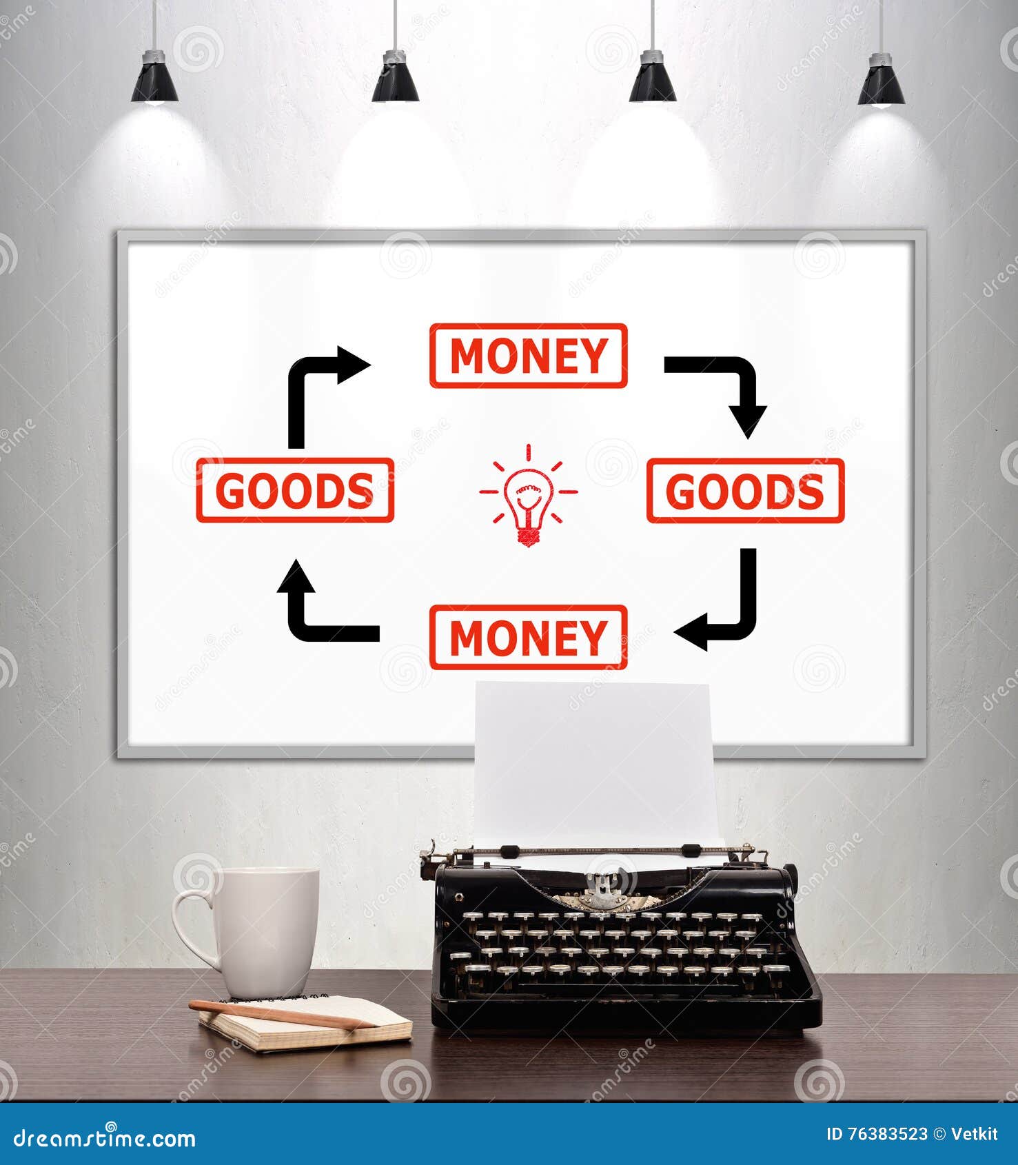 Goods and money scheme stock image. Image of journalist - 76383523