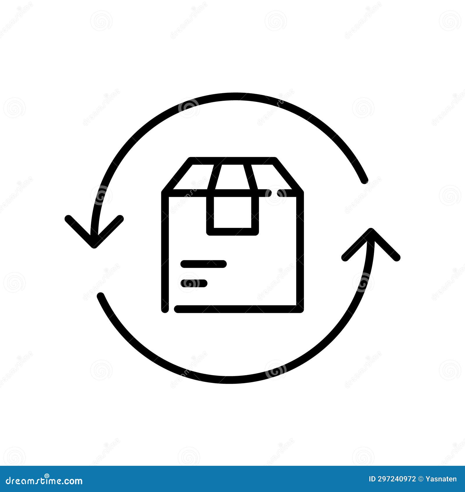 Goods Return or Exchange Symbol. Delivery Parcel Box and Return Arrows ...