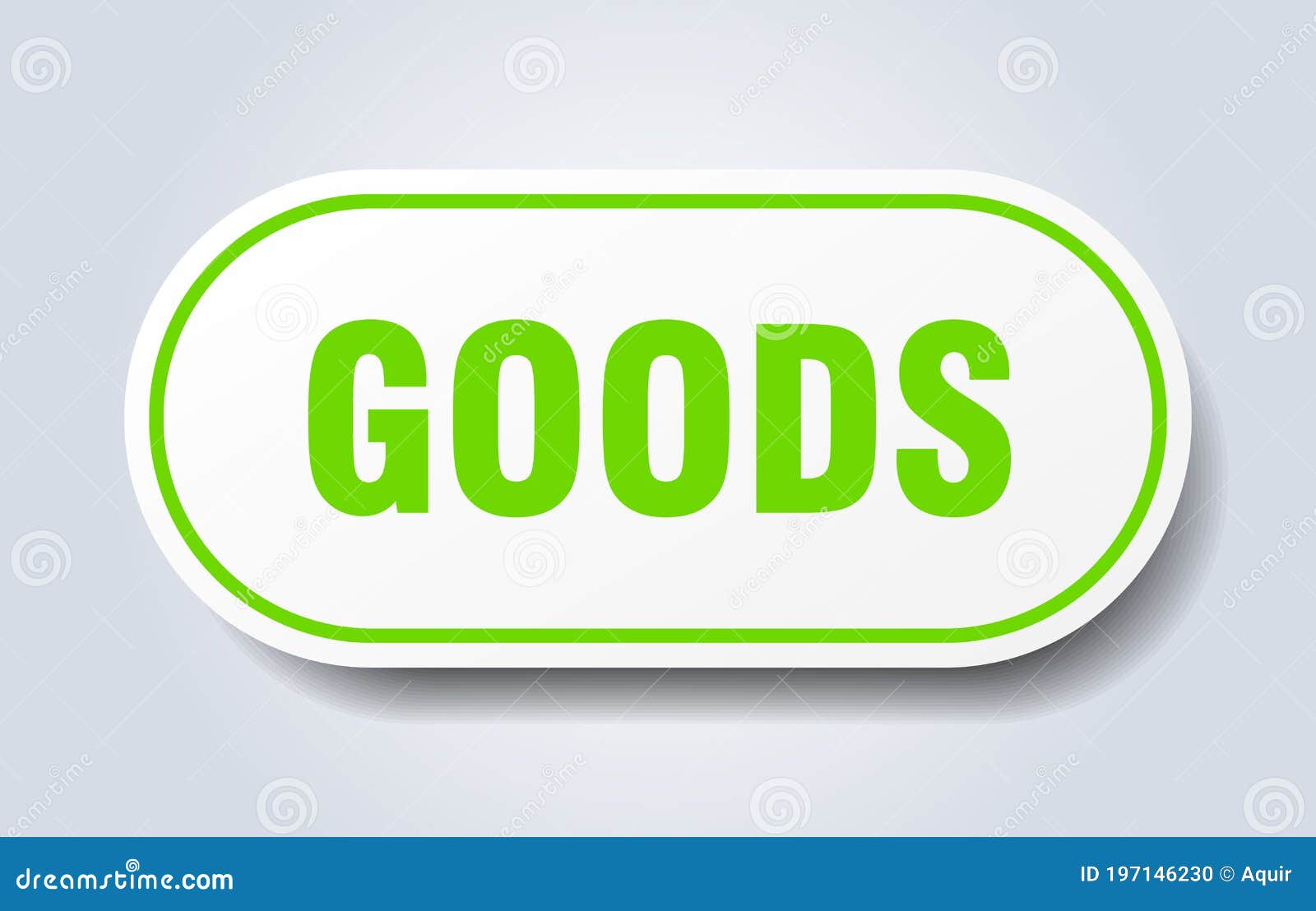 Goods sticker. stock vector. Illustration of button - 197146230
