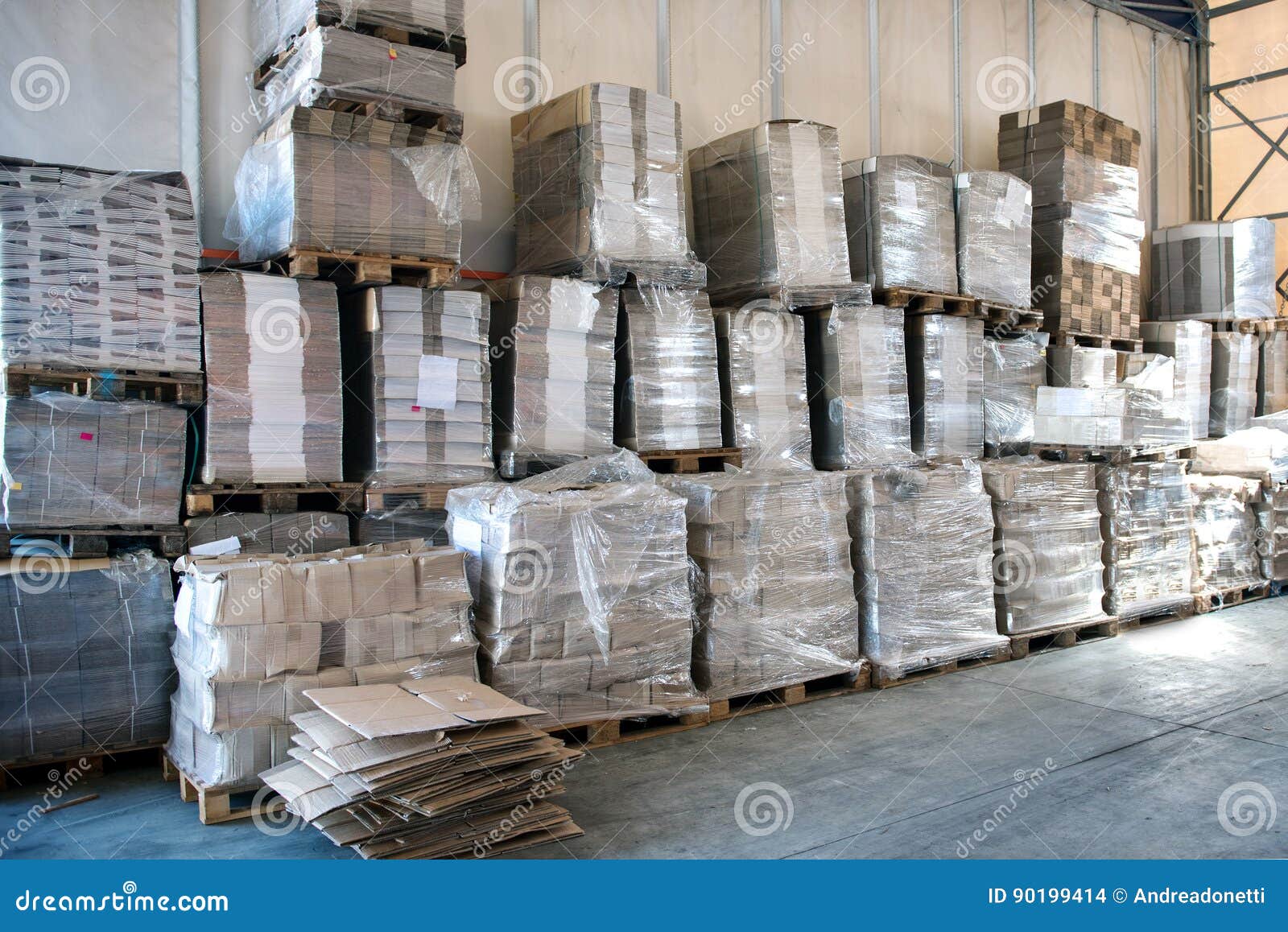Goods in stock stock photo. Image of carton, storage - 90199414