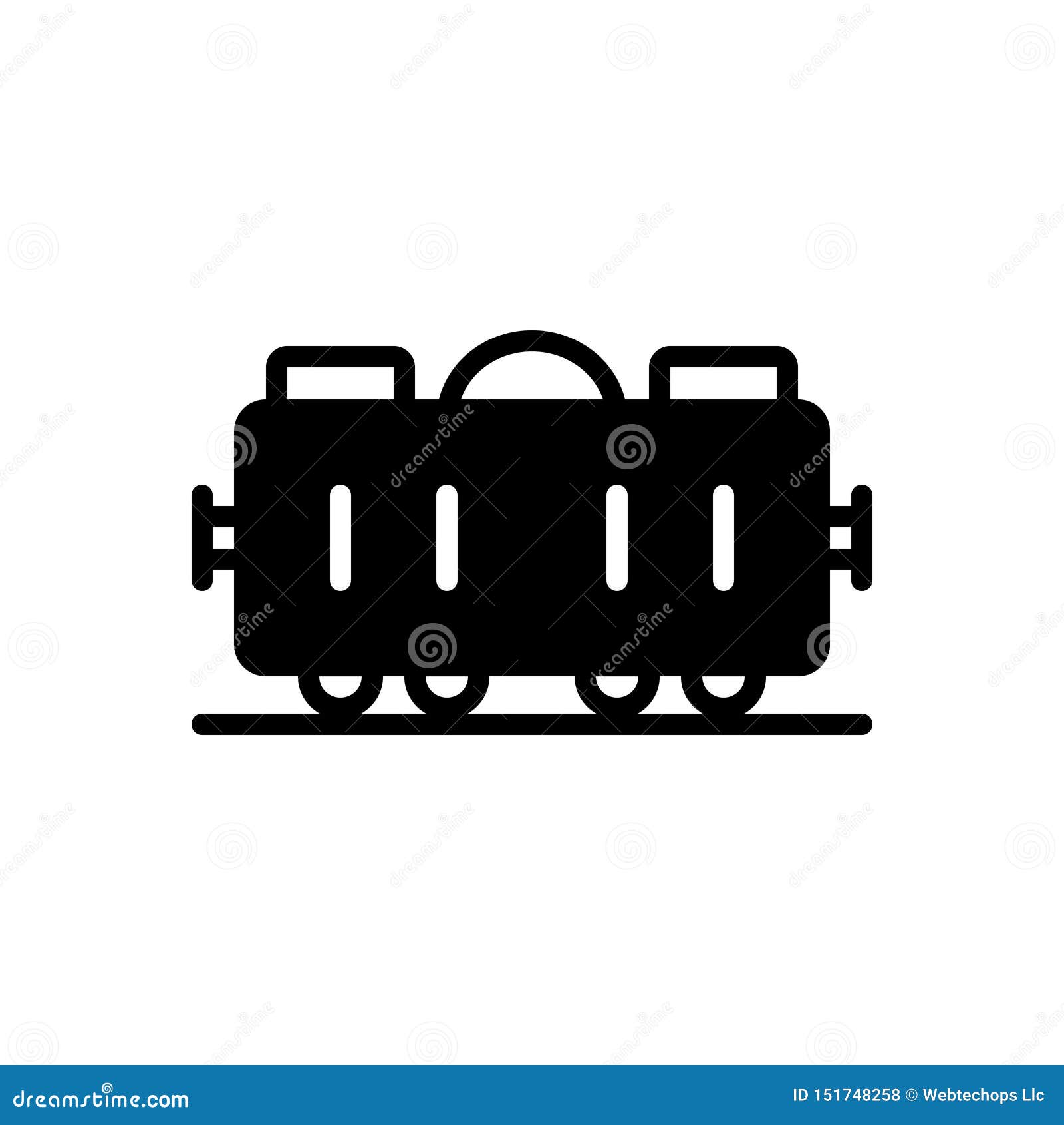 Goods Train. Railroad Freight Locomotive With Platforms, Train Cargo ...