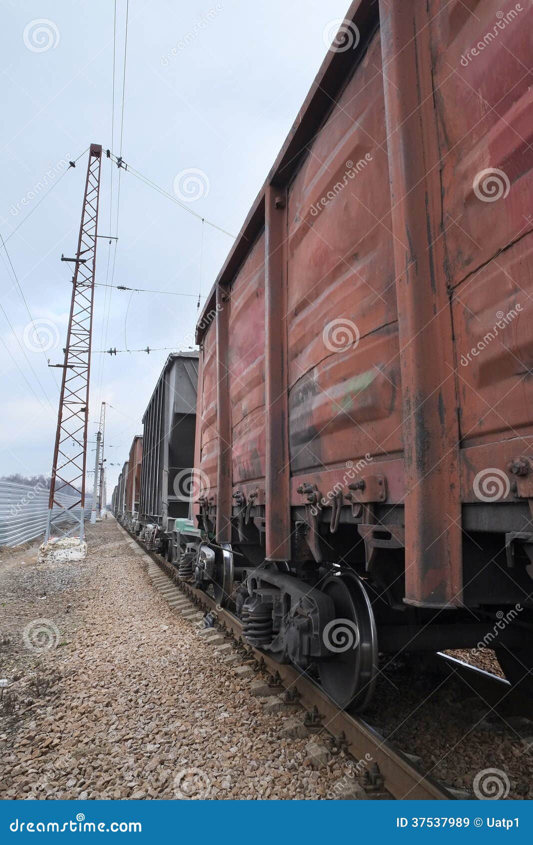 Goods train stock image. Image of train, railroad, freight - 37537989