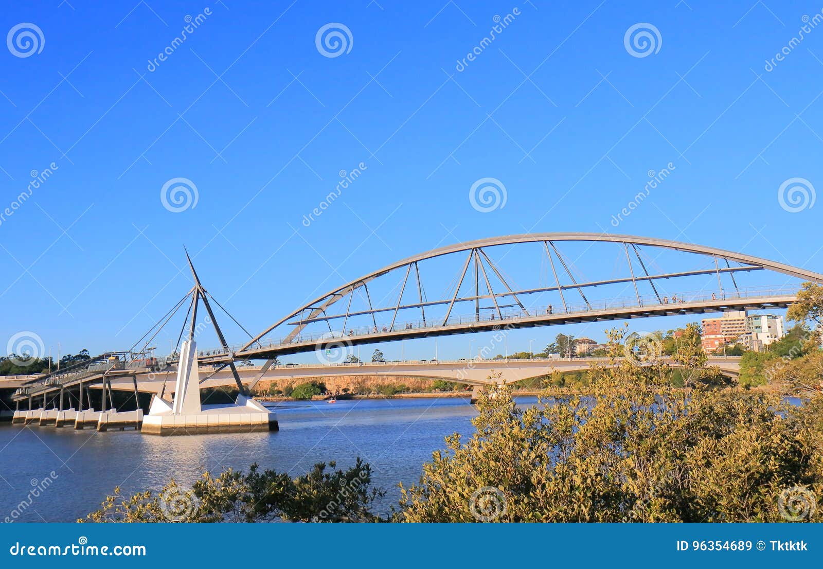 Goodwill Bridge Brisbane Australia Stock Image - Image of landmark ...