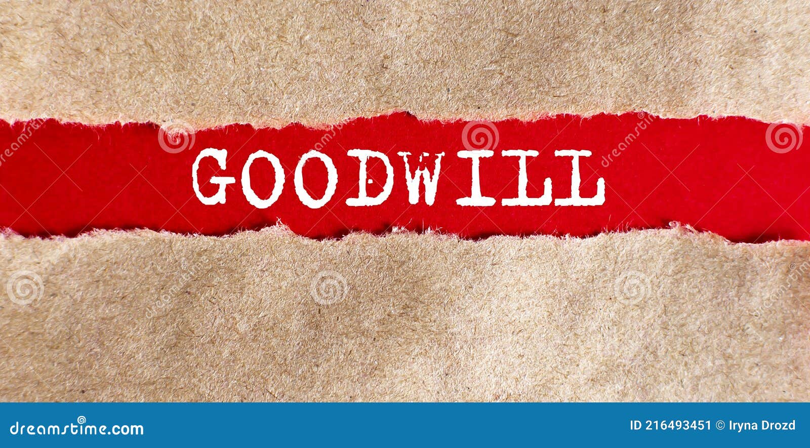 Goodwill Text Appearing Behind on Torn Paper Stock Image - Image of ...