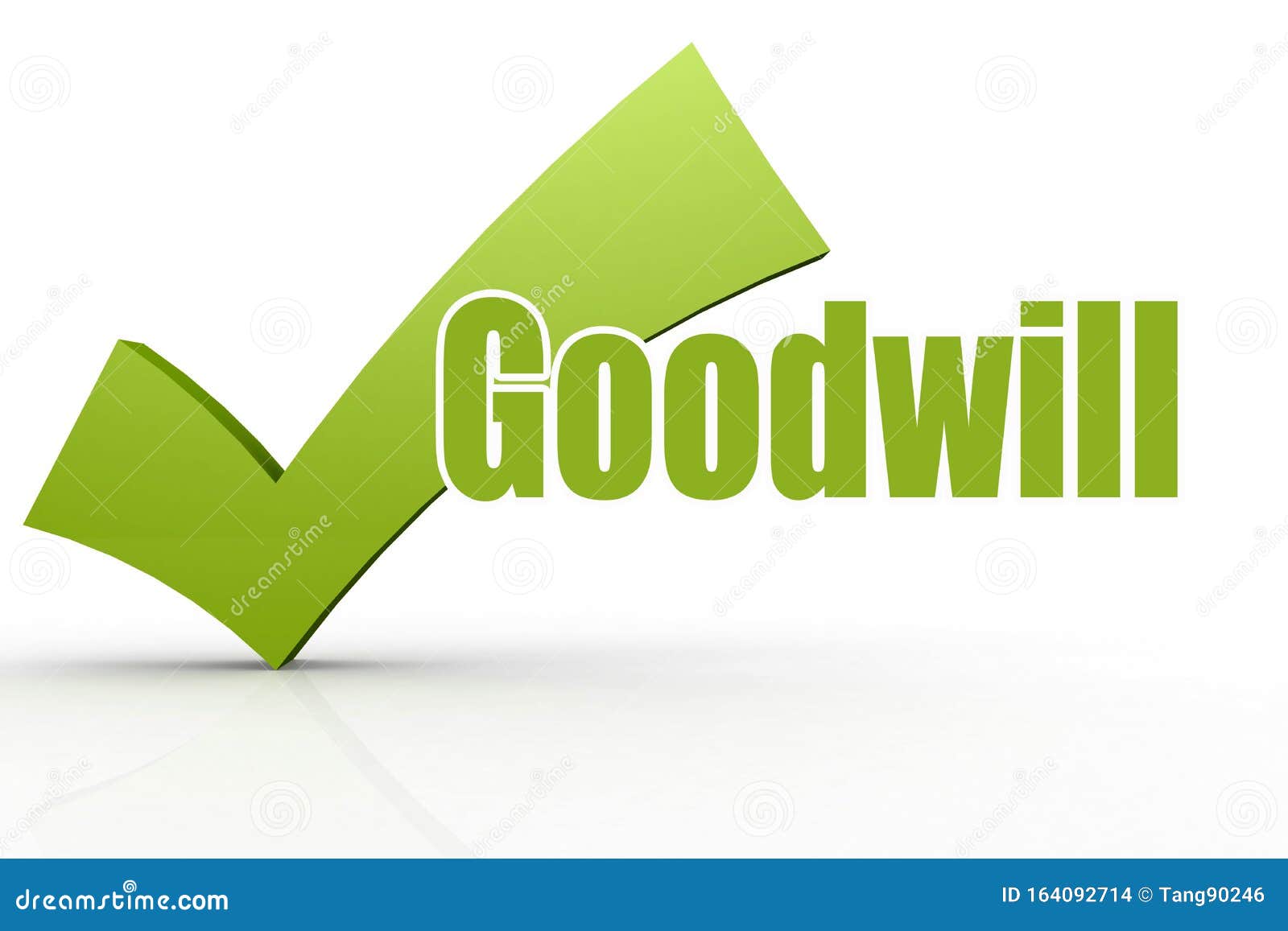 Goodwill Word with Green Checkmark Stock Illustration - Illustration of ...