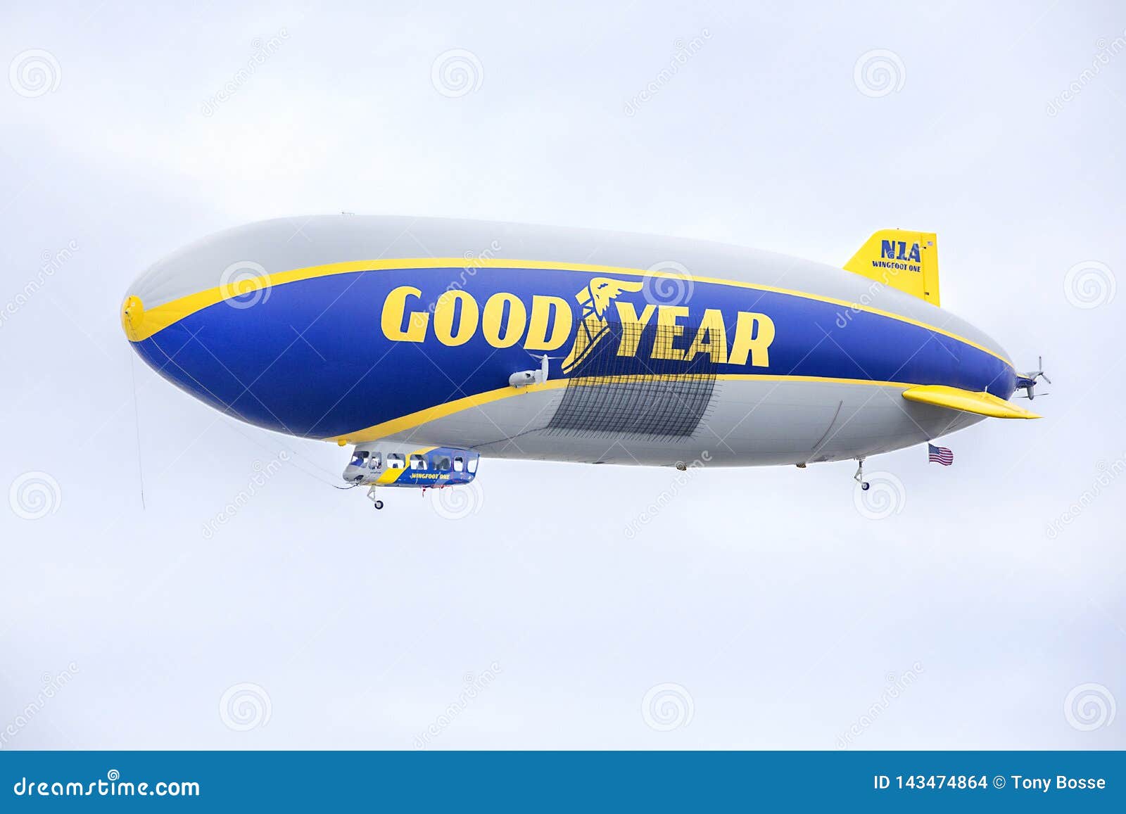 Goodyear Blimp editorial stock image. Image of adventure - 143474864