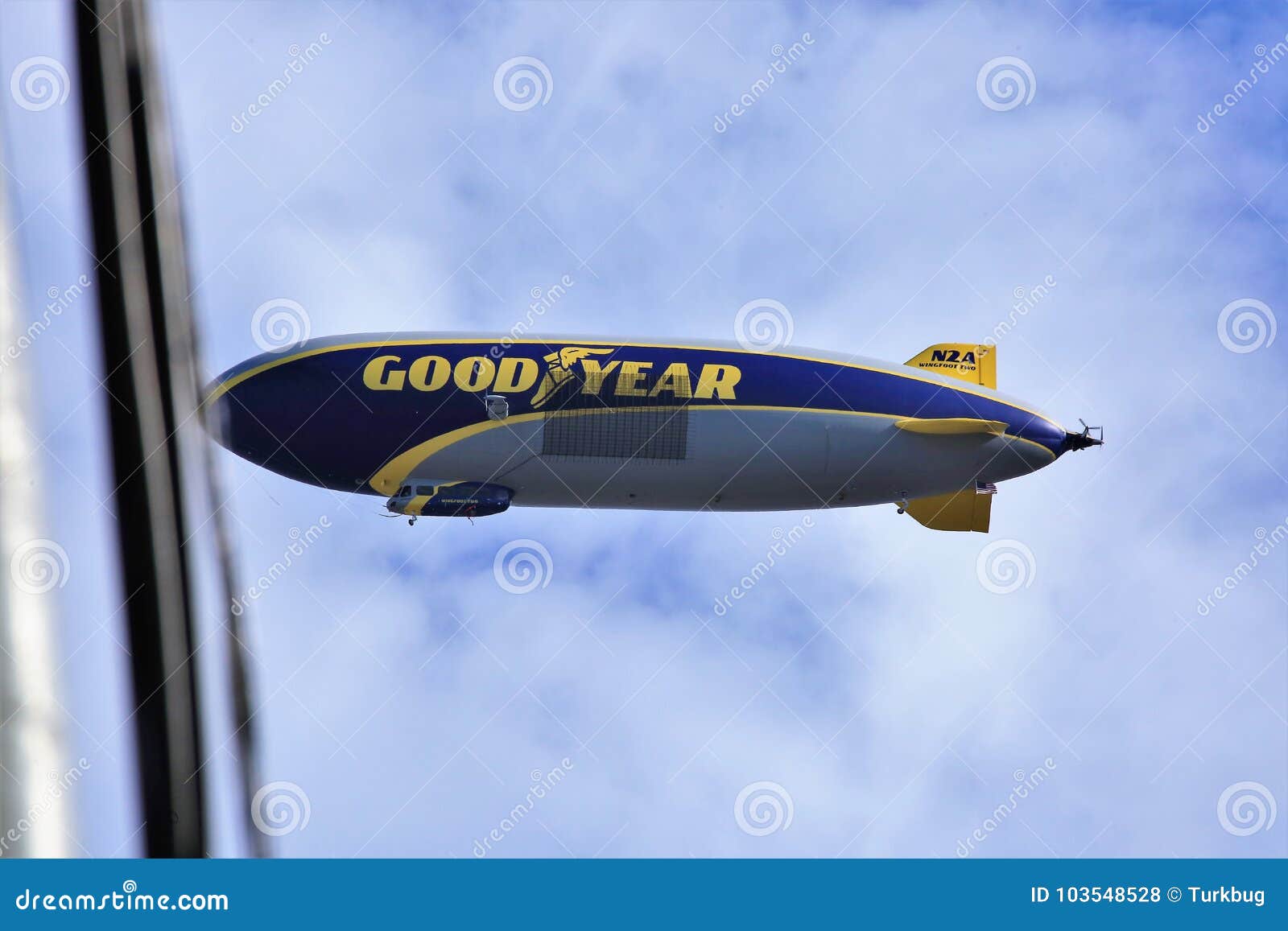 Goodyear Blimp Over Hollywood Editorial Stock Photo - Image of airships ...