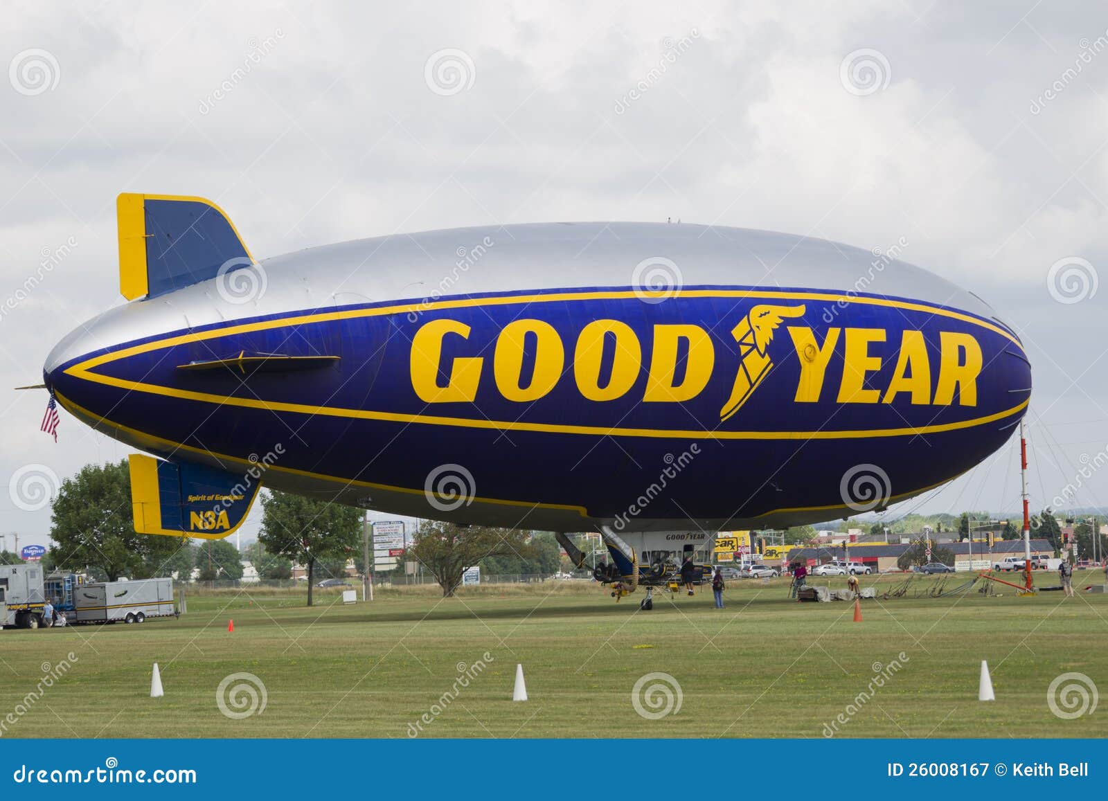 Goodyear Blimp Readying for Flight Editorial Photography - Image of ...