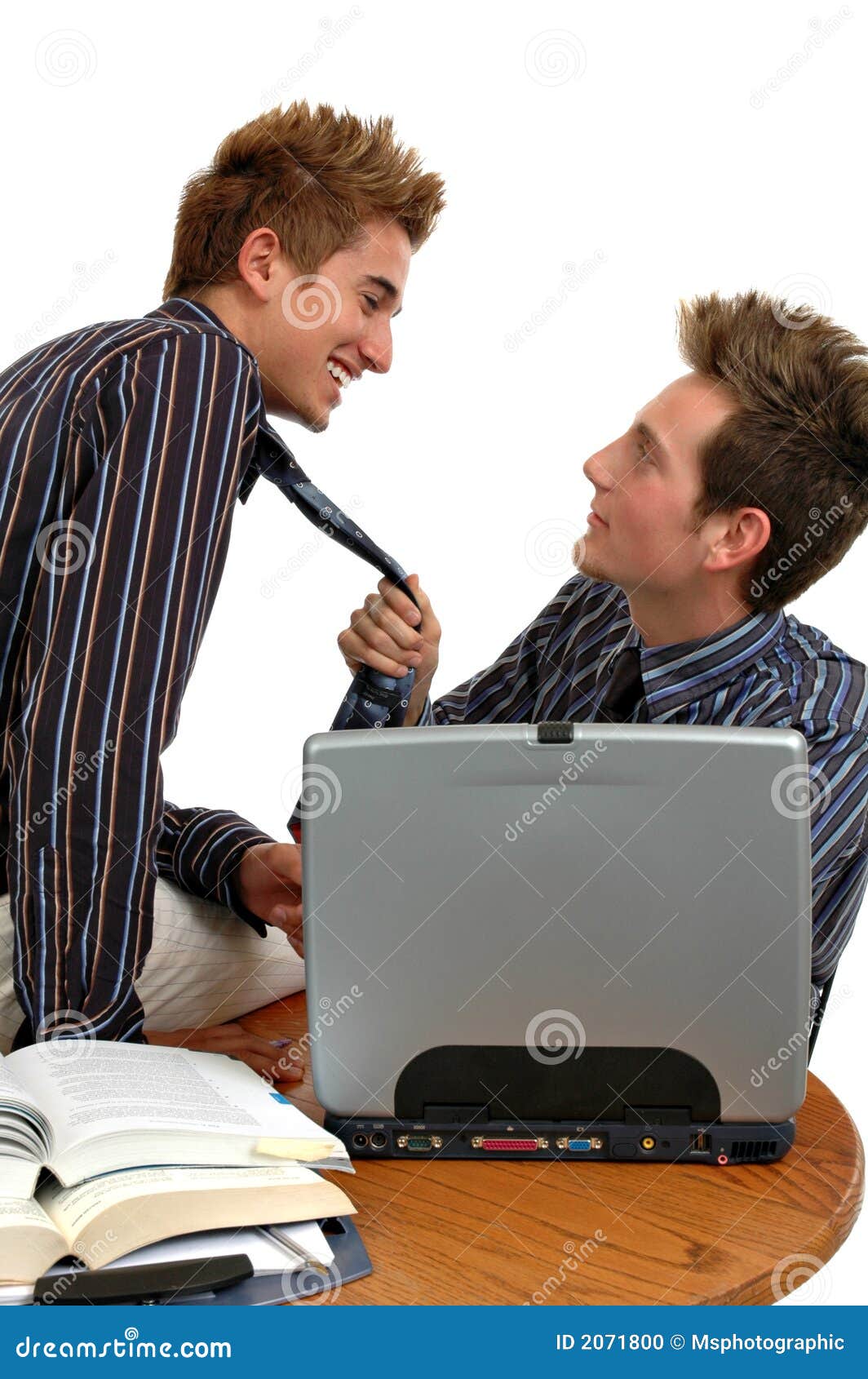 Goofing Off stock photo. Image of shoulder, worker, young - 2071800