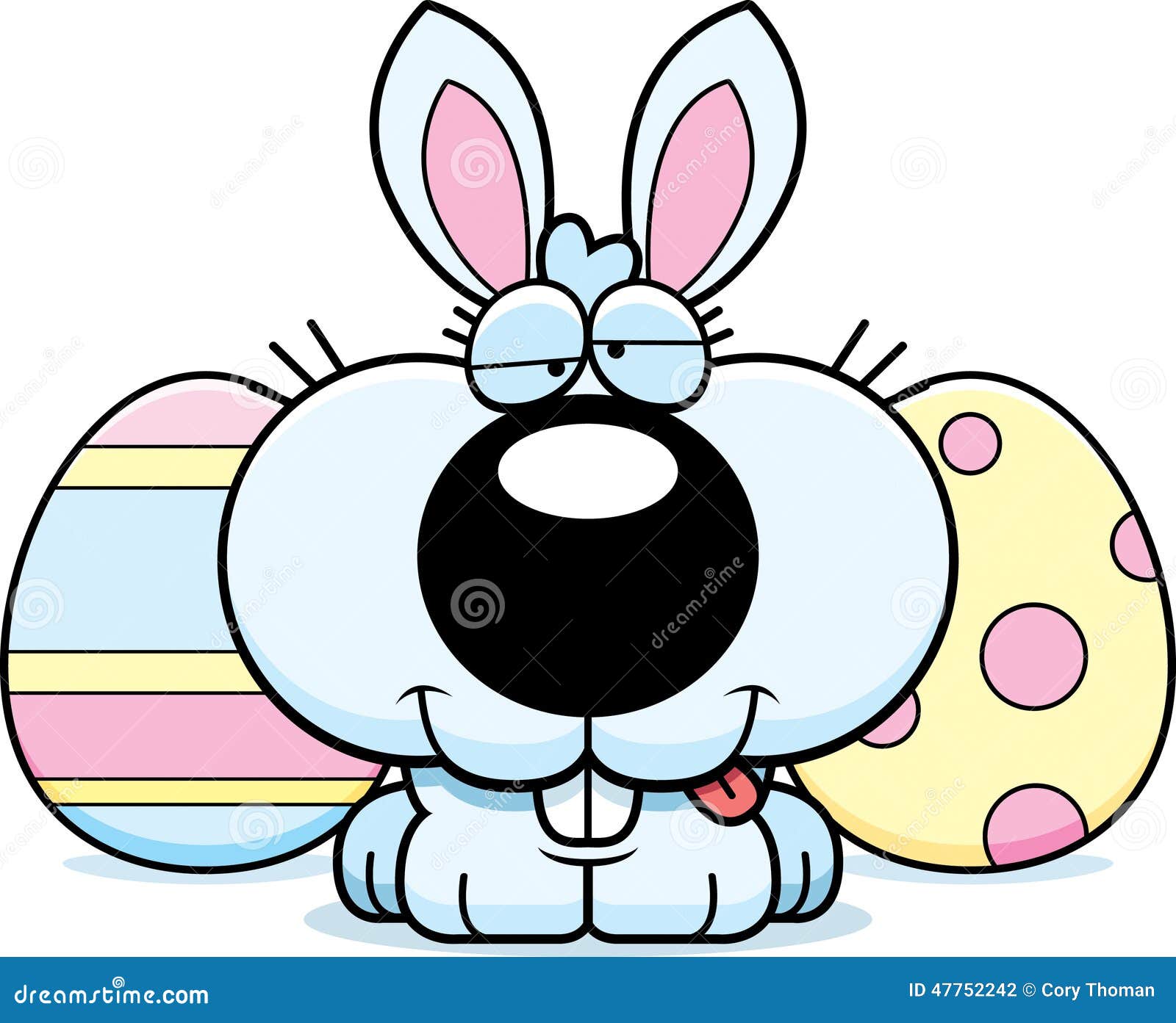 Goofy Cartoon Easter Bunny stock vector. Illustration of happy - 47752242
