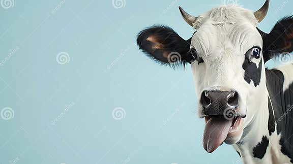 Goofy Cow Posing with a Silly Smile for the Camera. Stock Photo - Image ...