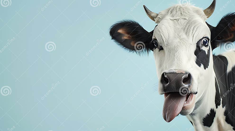 Goofy Cow Posing with a Silly Smile for the Camera. Stock Photo - Image ...