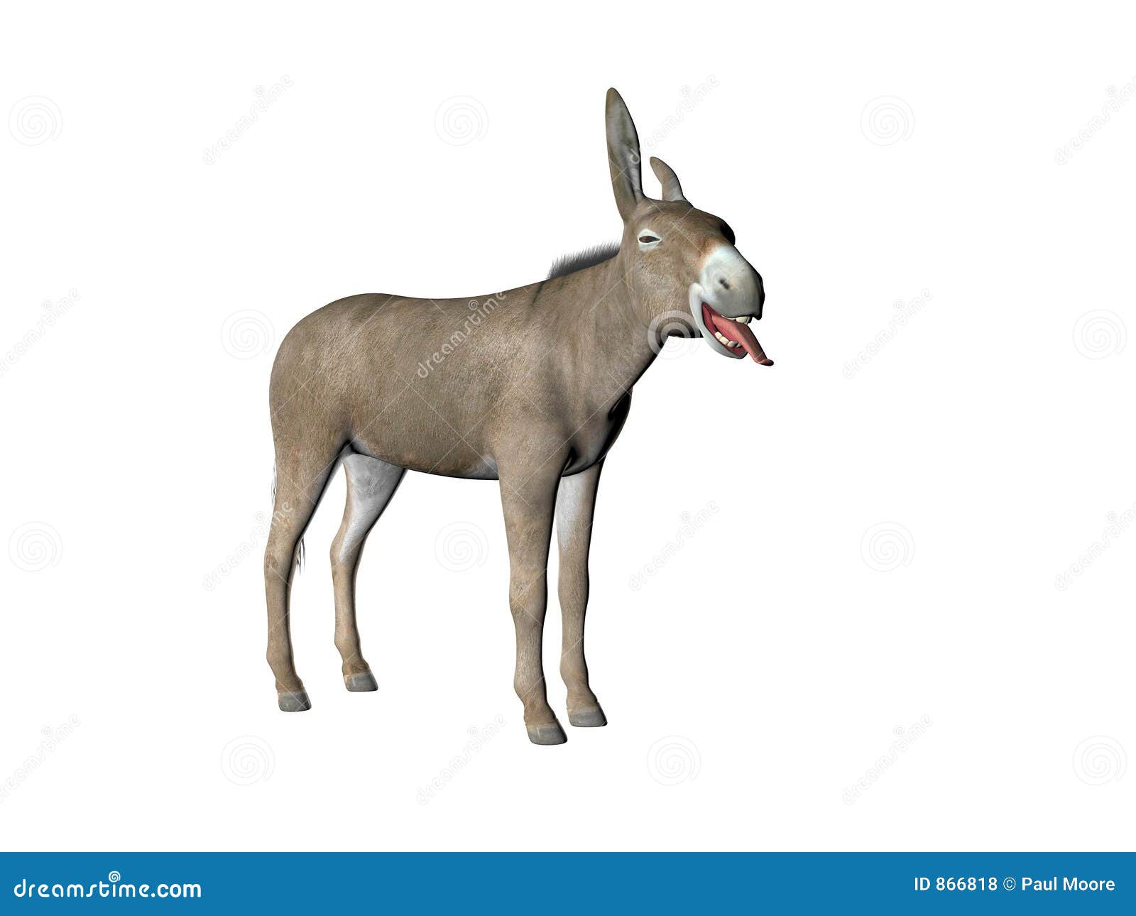 Goofy Donkey One stock illustration. Illustration of rural - 866818