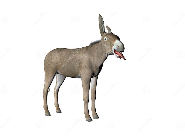 Goofy Donkey One stock illustration. Illustration of rural - 866818