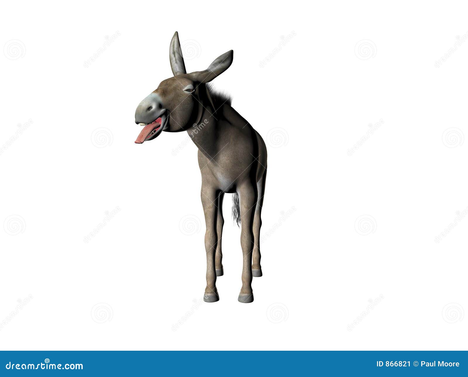 Goofy Donkey Three stock illustration. Illustration of goofy - 866821
