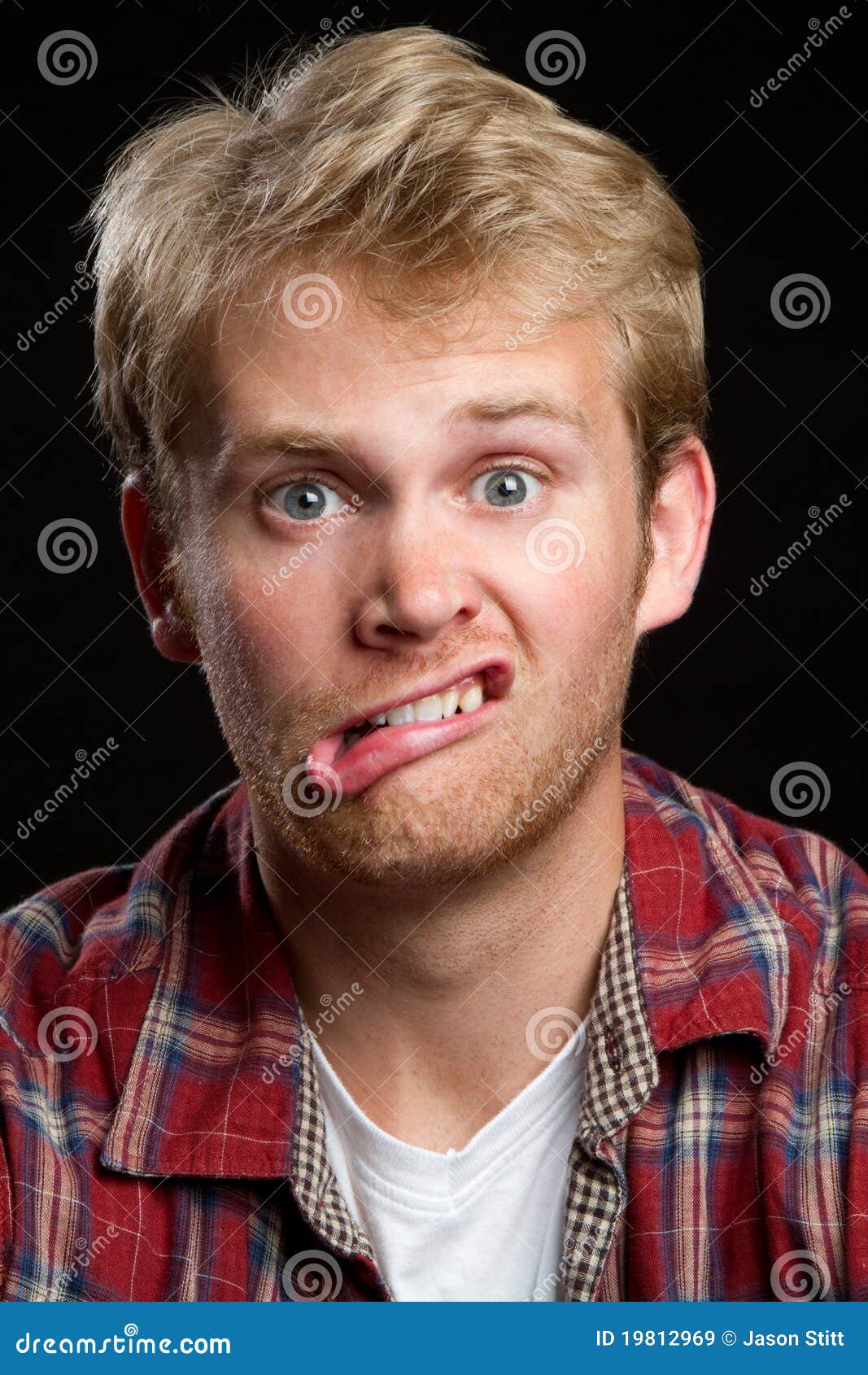 Goofy Face Man stock image. Image of emotions, people - 19812969