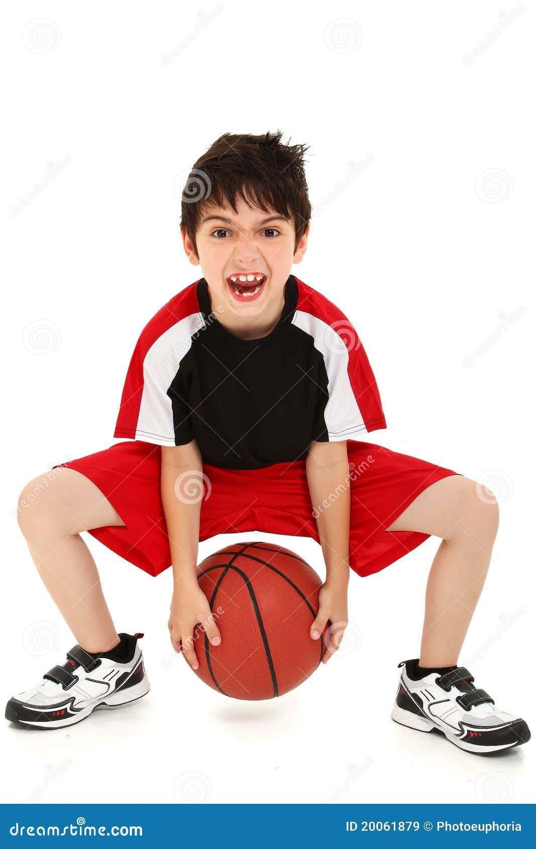 Goofy Funny Boy Child Basketball Player Stock Image - Image of making ...