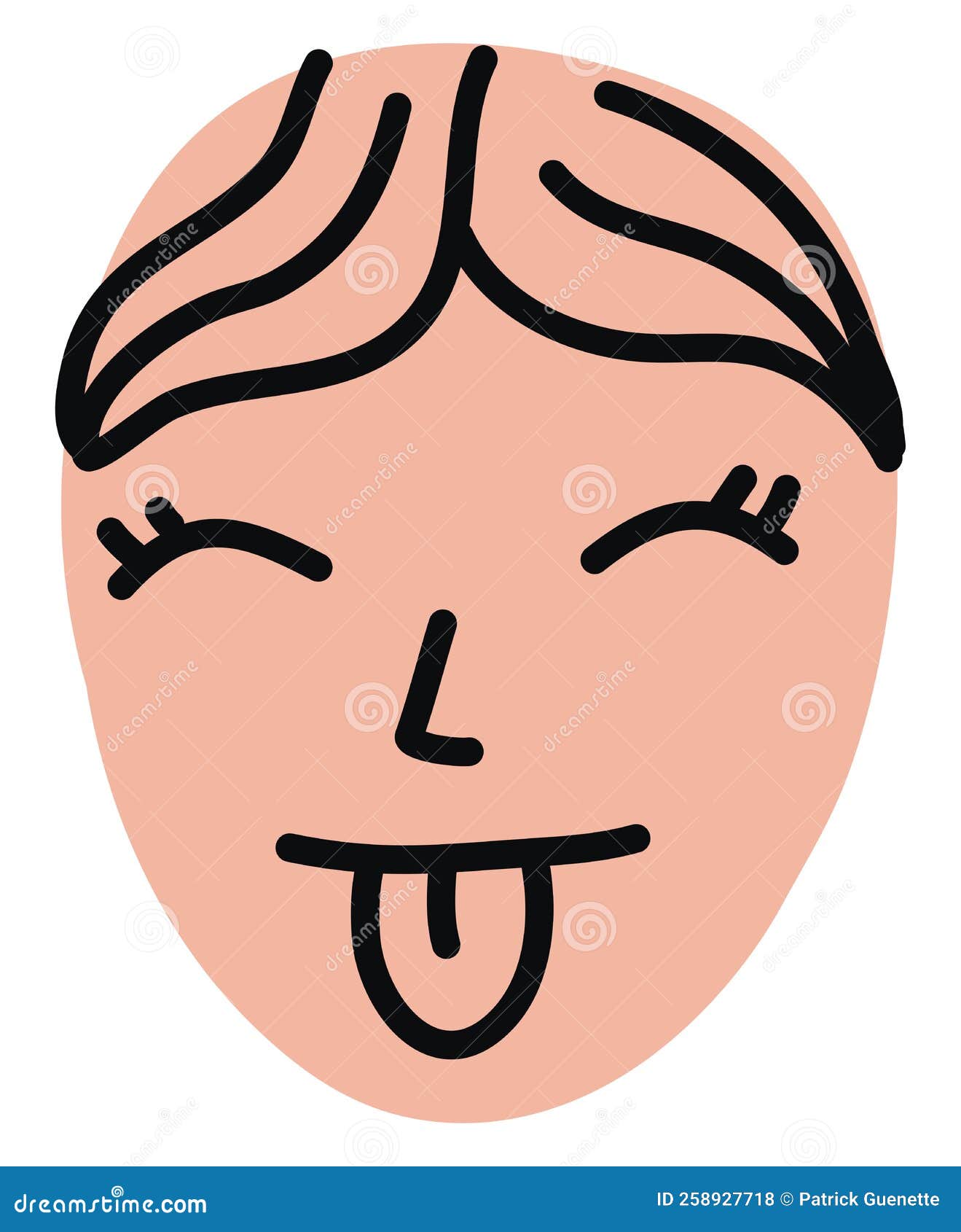 Goofy Girl, Icon Vector Illustration | CartoonDealer.com #258927718