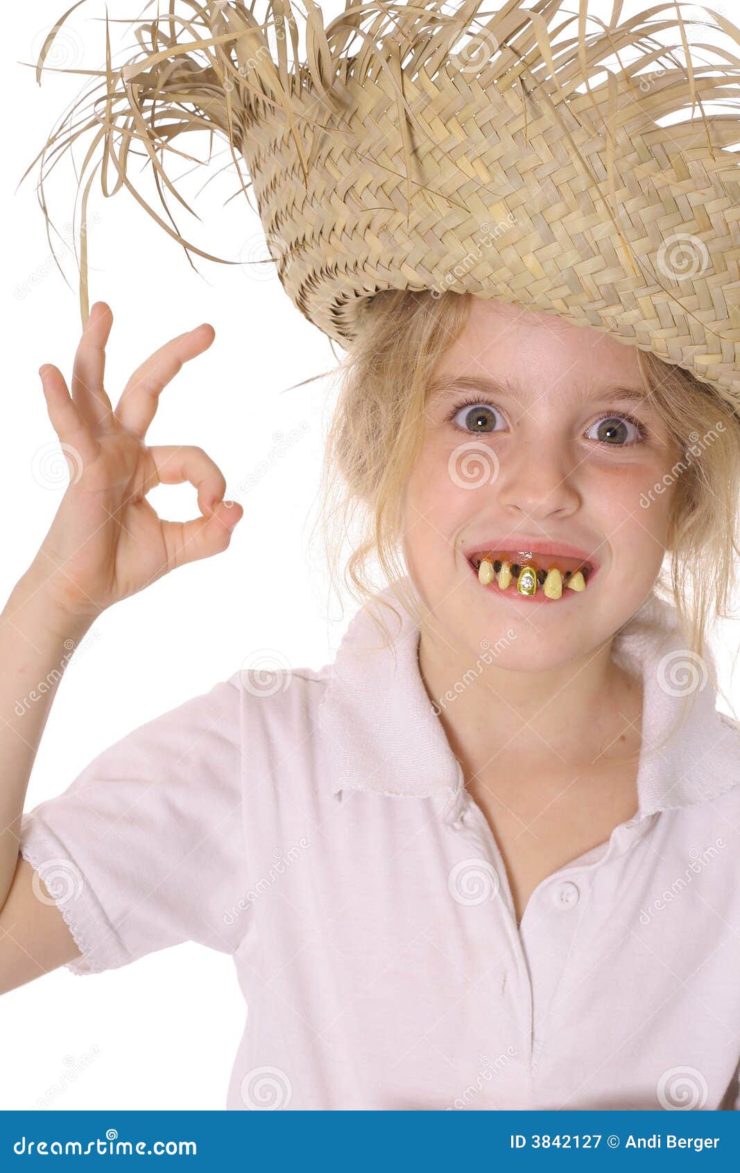 Goofy girl ok vertical stock image. Image of beautiful - 3842127