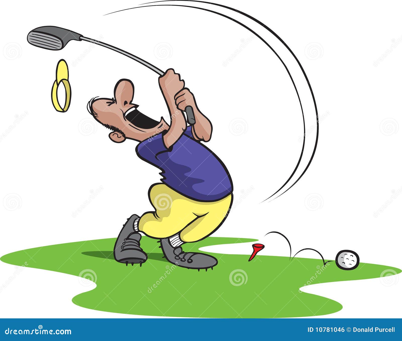 Goofy Golfer 4 Royalty Free Stock Image - Image: 10781046