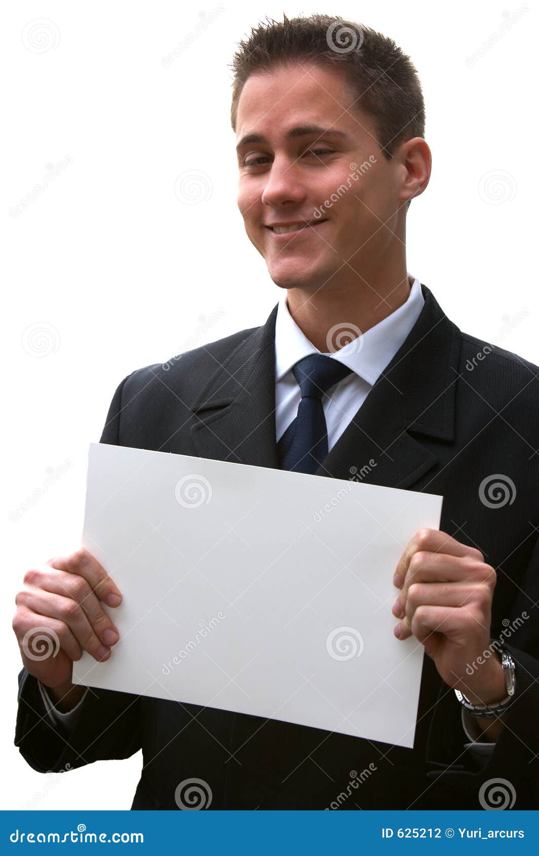Goofy man with sign stock photo. Image of looking, advertisement - 625212