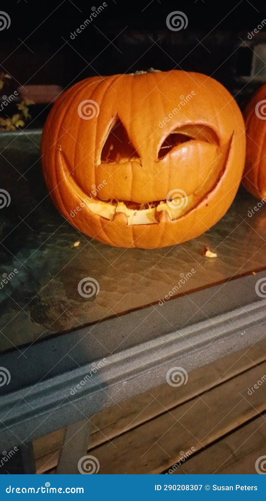 Goofy smile carved pumpkin stock image. Image of pumpkin - 290208307