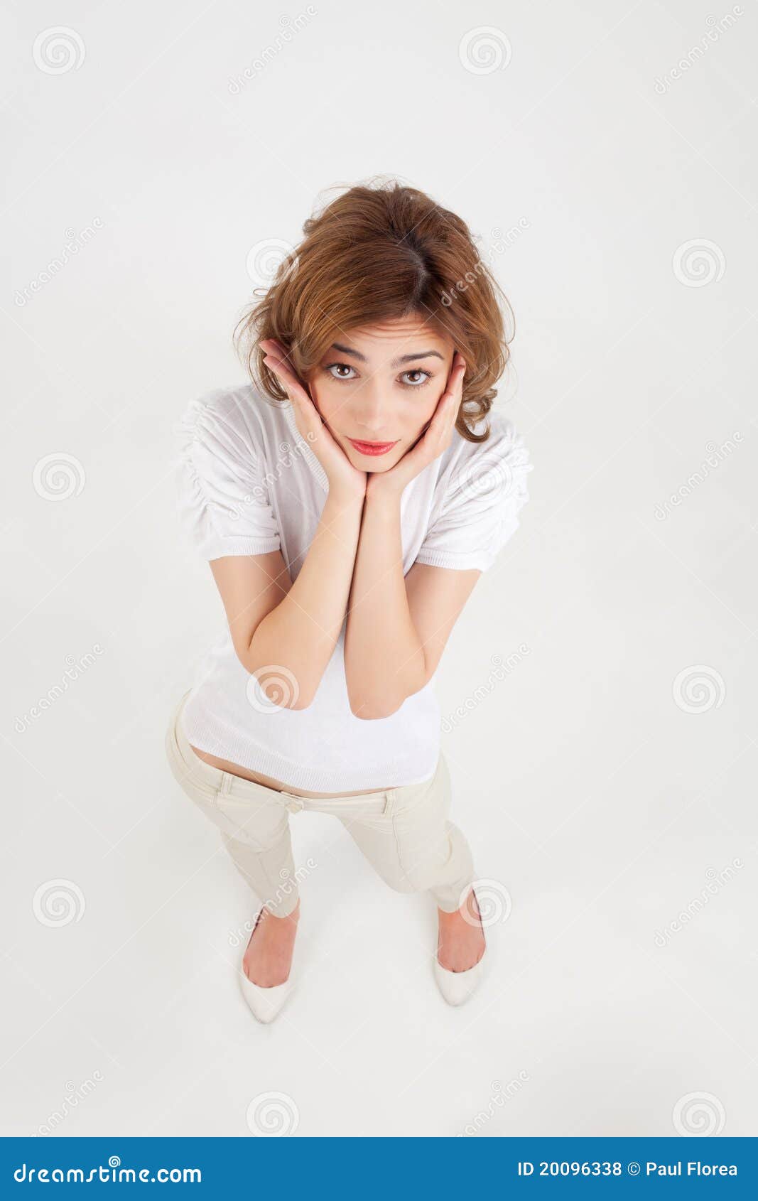 Goofy worried face stock photo. Image of nervous, pretty - 20096338