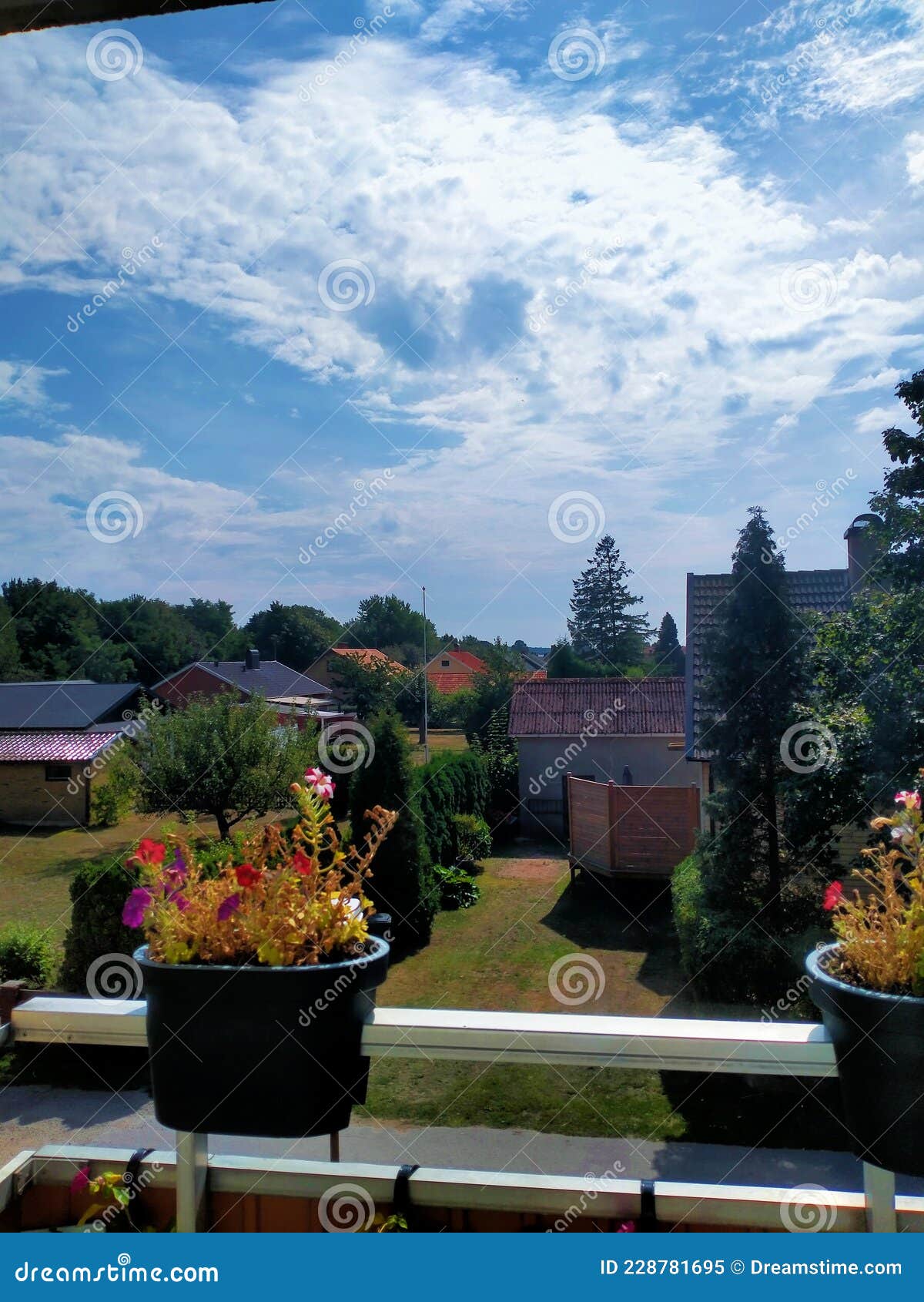 Goog Morning from the Balcony Stock Image - Image of morning, property ...