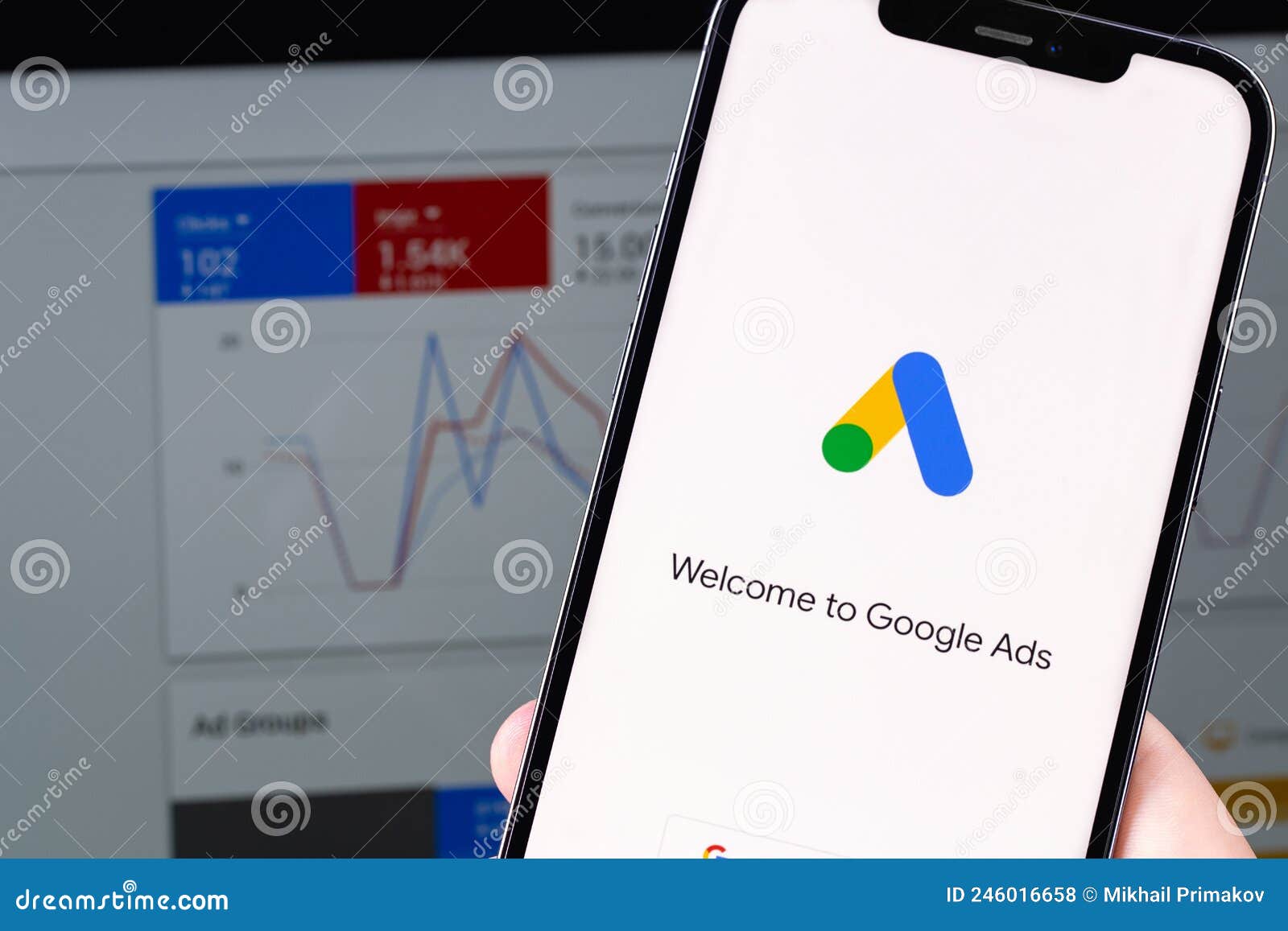 Google Ads AdWords Logo Mobile App on Screen Editorial Stock Photo ...