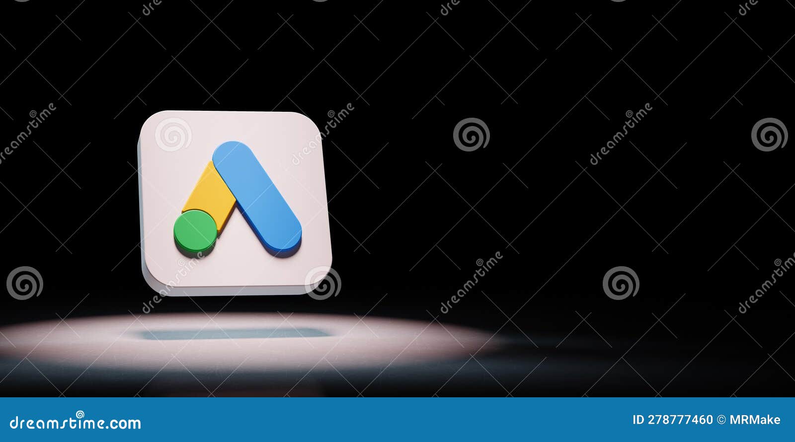 Google Ads App Icon Spotlighted on Black Background Editorial Image ...