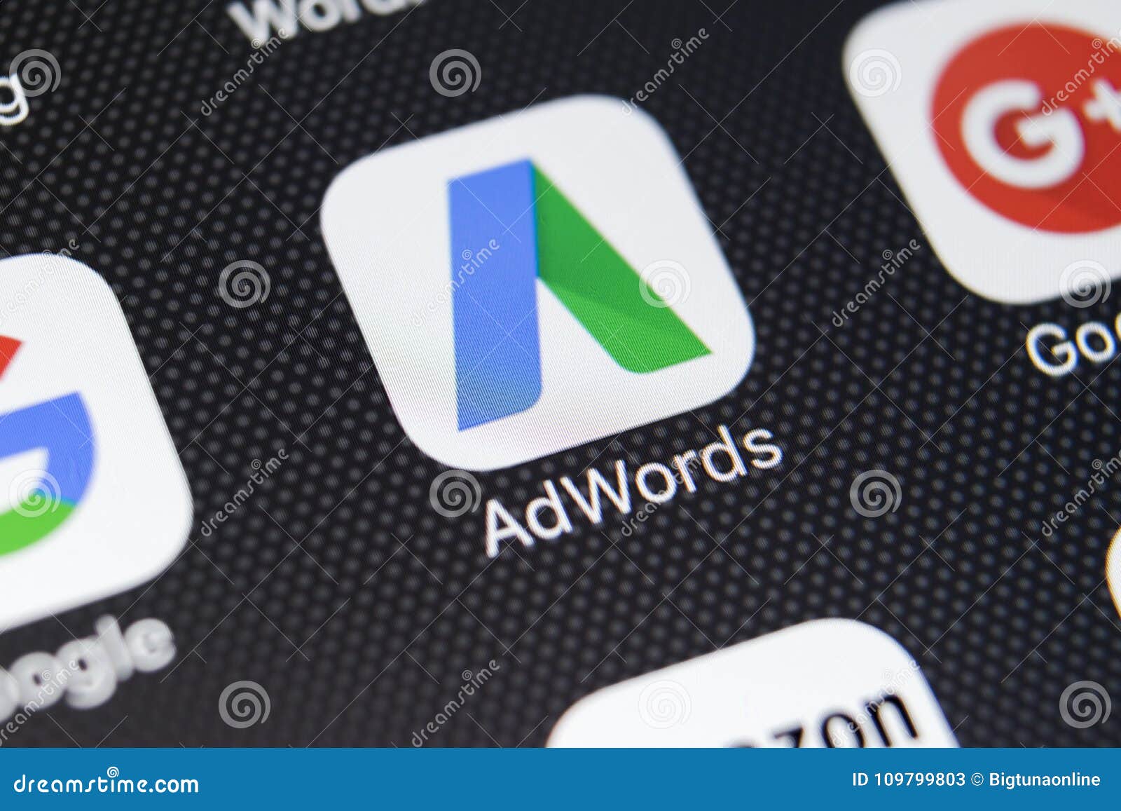 Google Adwords Application Icon on Apple IPhone X Screen Close-up ...