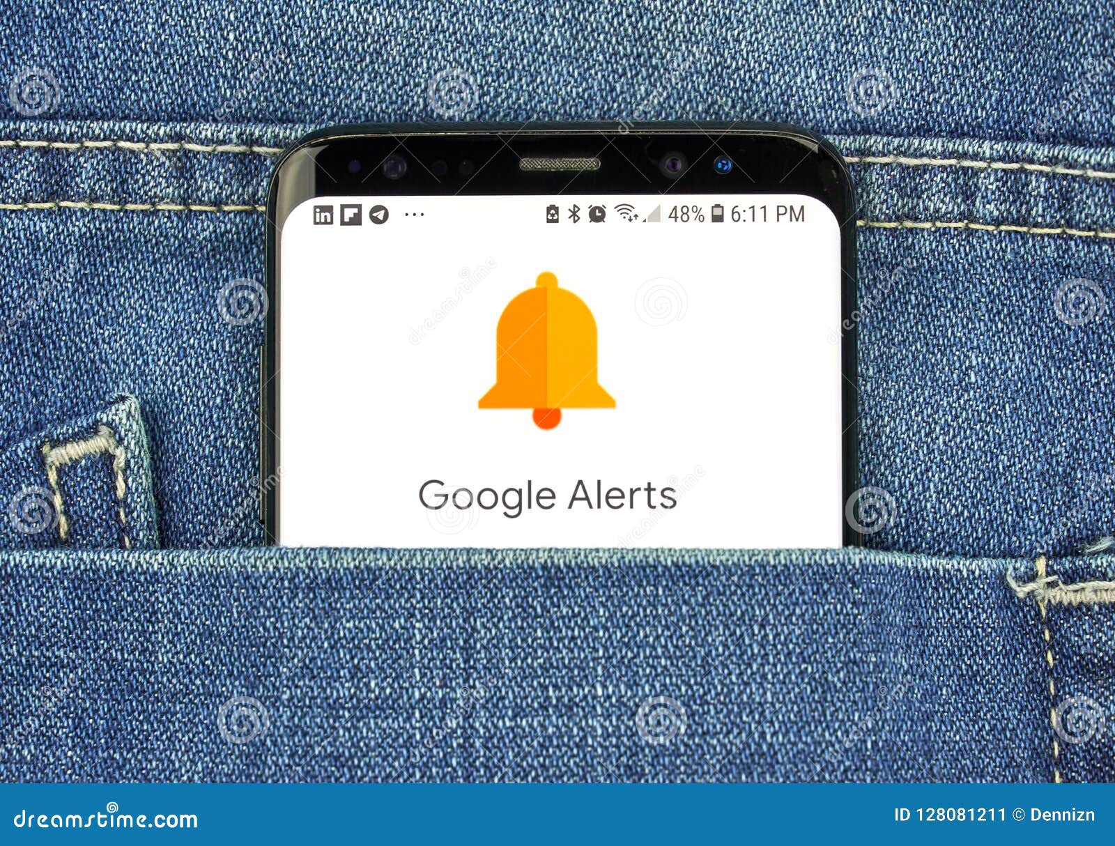 Google Alerts on a Phone Screen in a Pocket Editorial Photo - Image of ...