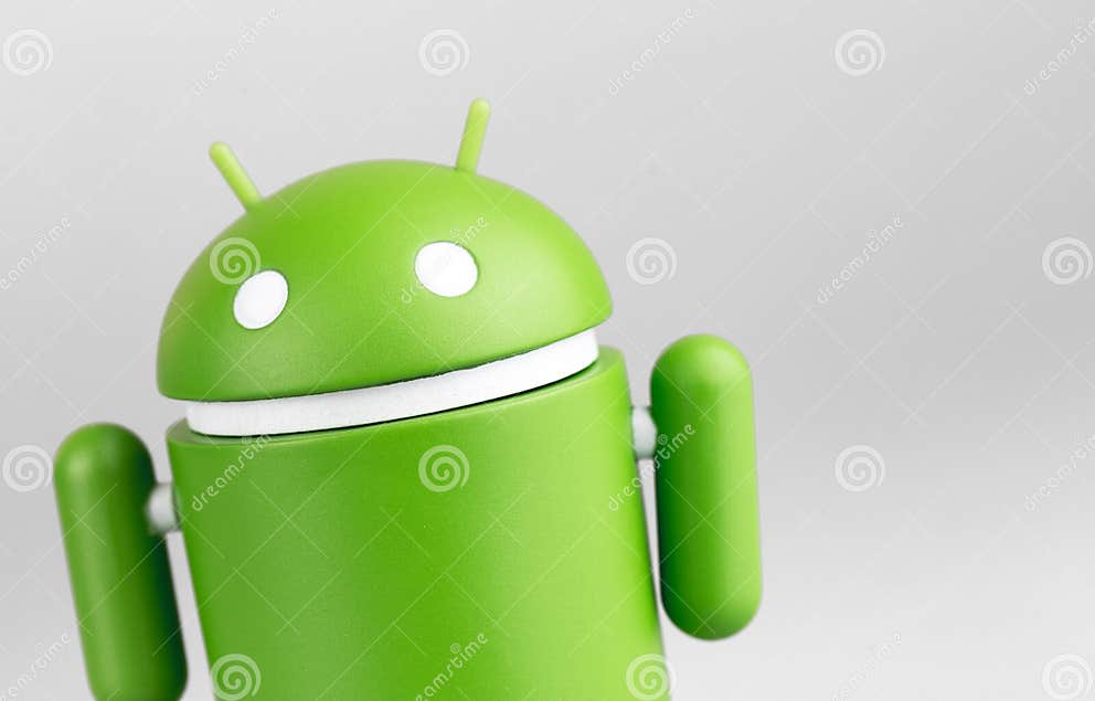 Google Android Figure Closeup on Grey Editorial Stock Photo - Image of ...
