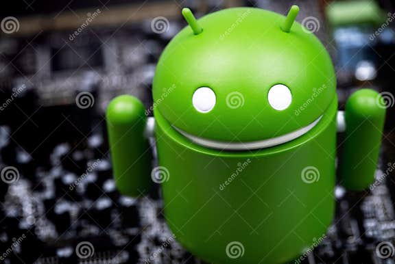 Google Android Figure on White Background Editorial Stock Photo - Image ...