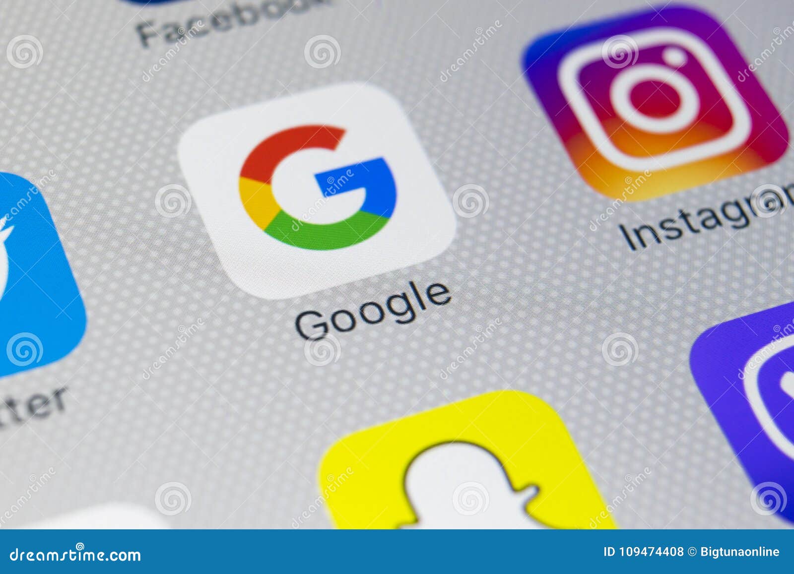 Google Application Icon on Apple IPhone 8 Smartphone Screen Close-up ...