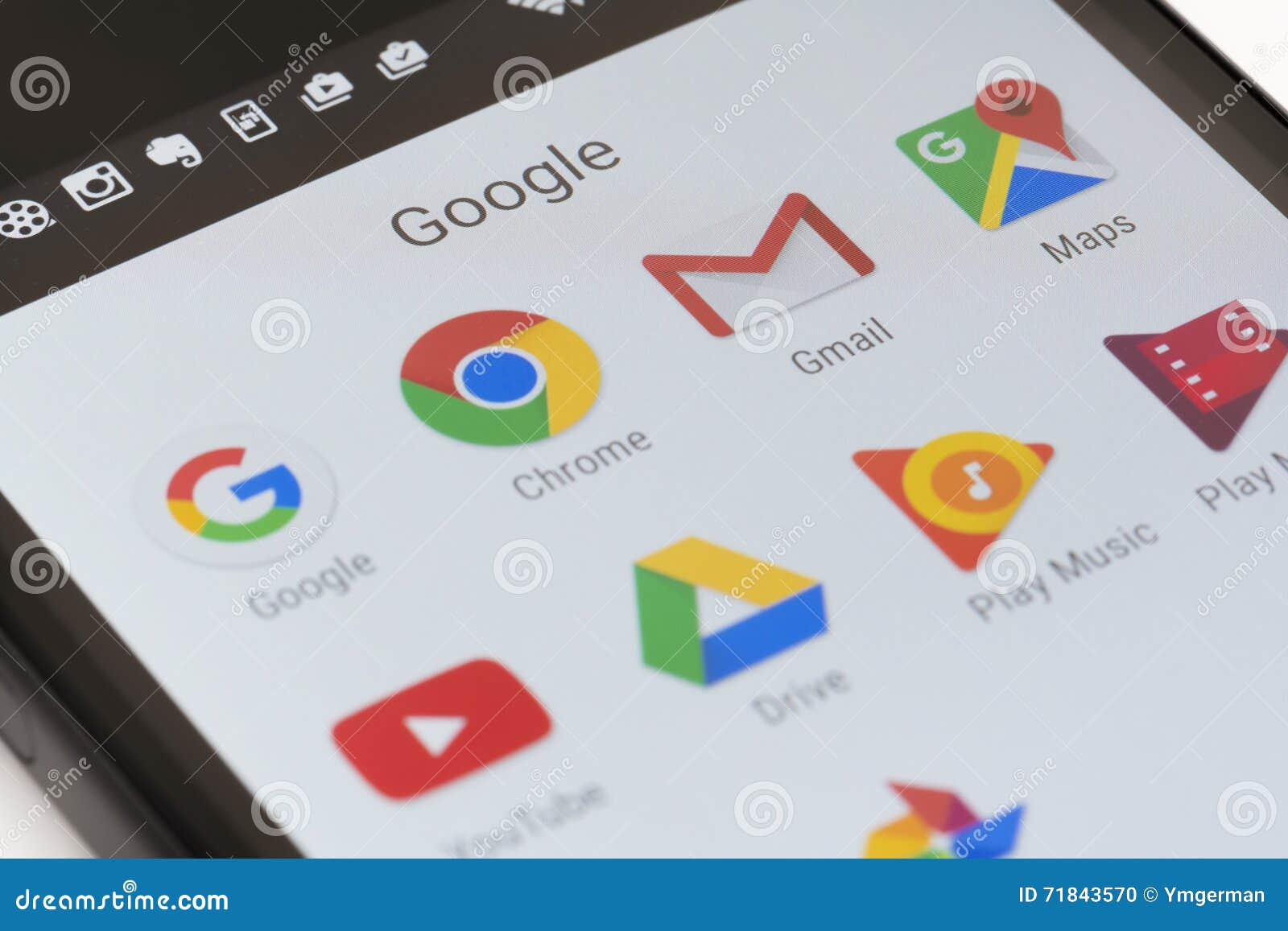 Google Apps Op Android-telefoon Redactionele Afbeelding - Image of ...