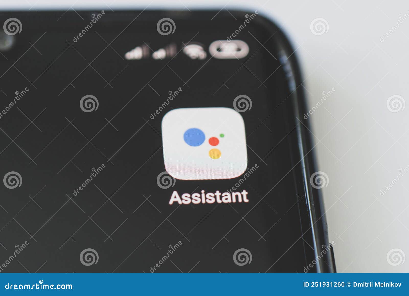 Google Assistant Logo on Smartphone. April 8, 2021, Barnaul, Russia ...
