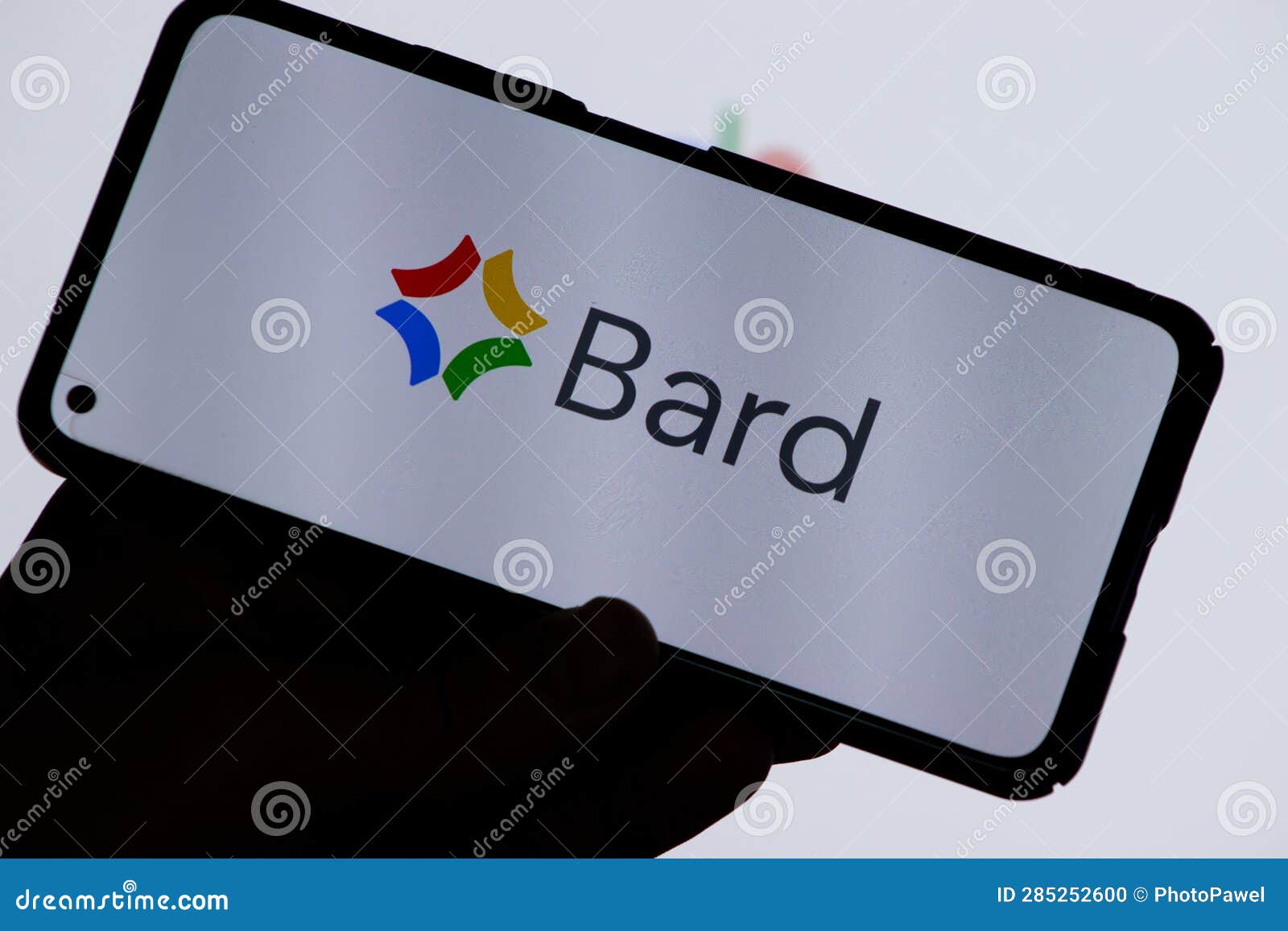 Google Bard Logo on Mobile Device. AI Chatbot Technology Editorial ...