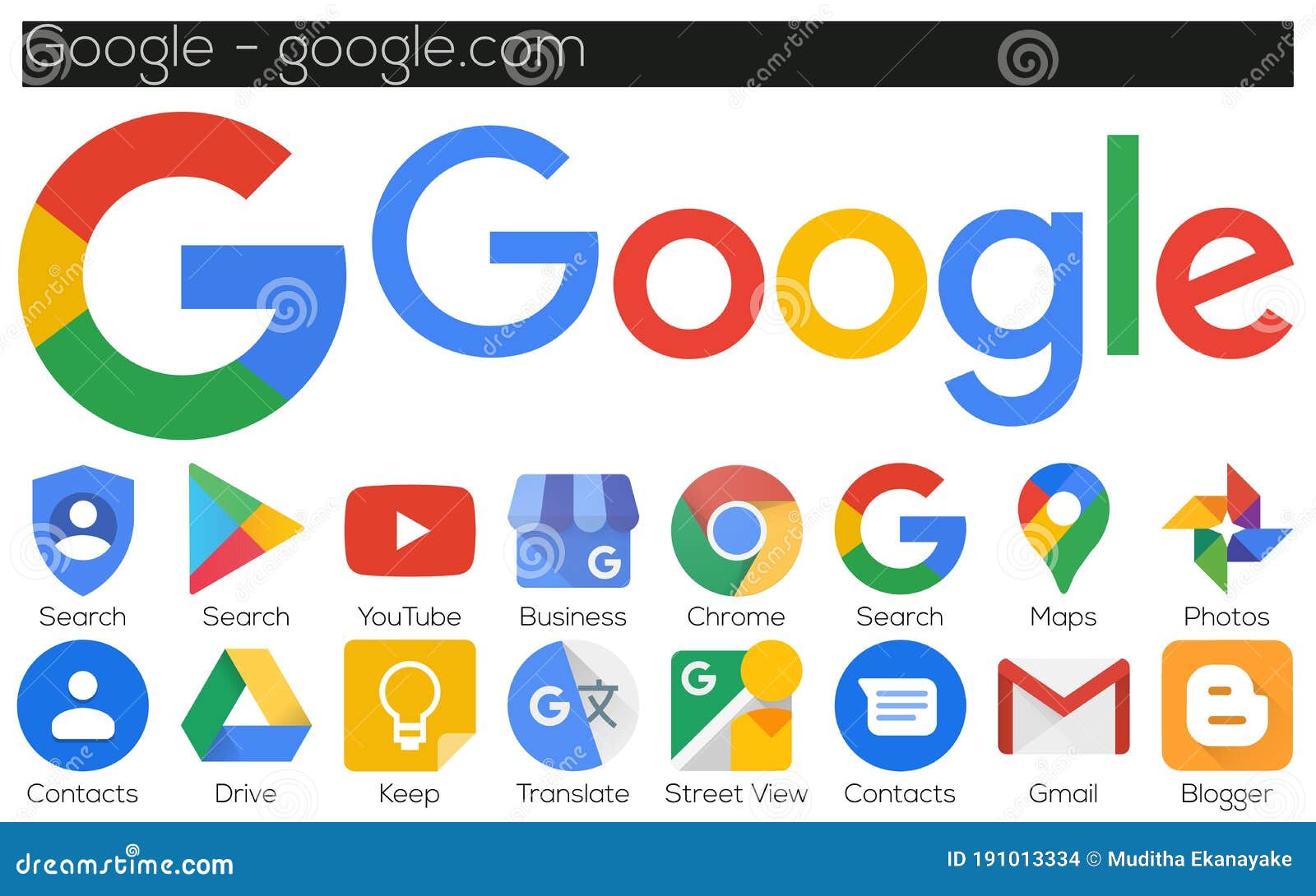 Google Products And Programs Logo On A White Background. Google Icons ... Google Products And Programs Logo On A White Background. Google Icons ...
