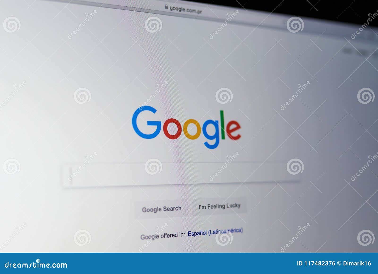 Google busca la barra foto editorial. Imagen de servicio - 117482376