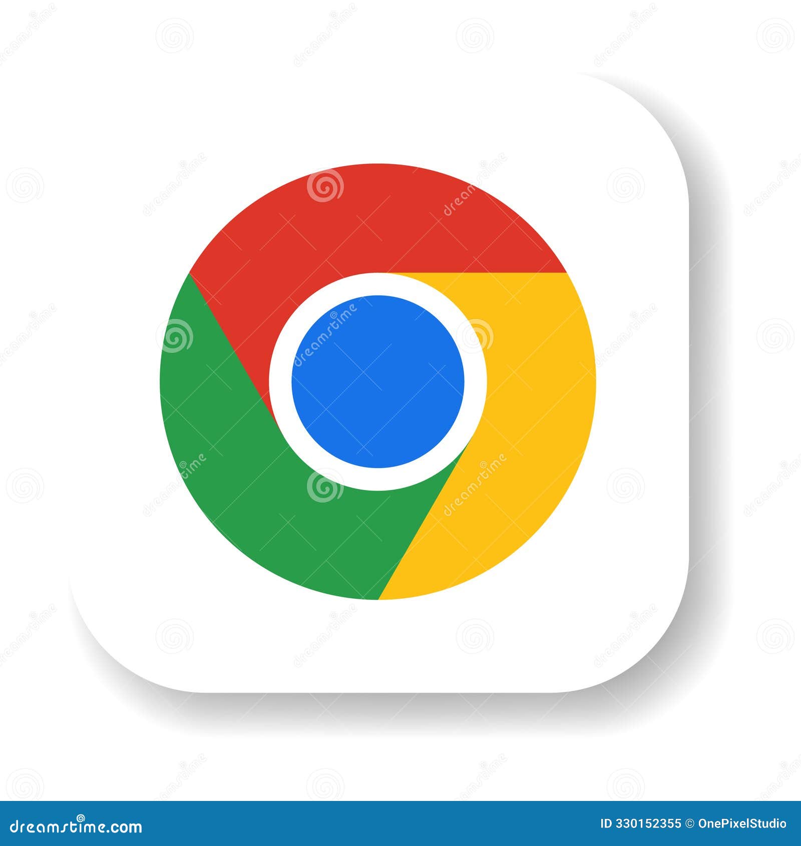 Google Chrome App Logo Icon Editorial Image - Illustration of white ...