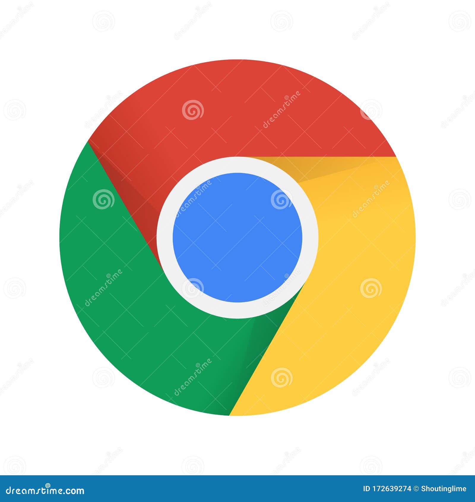 Browser Chrome emblem editorial stock image. Illustration of flat ...