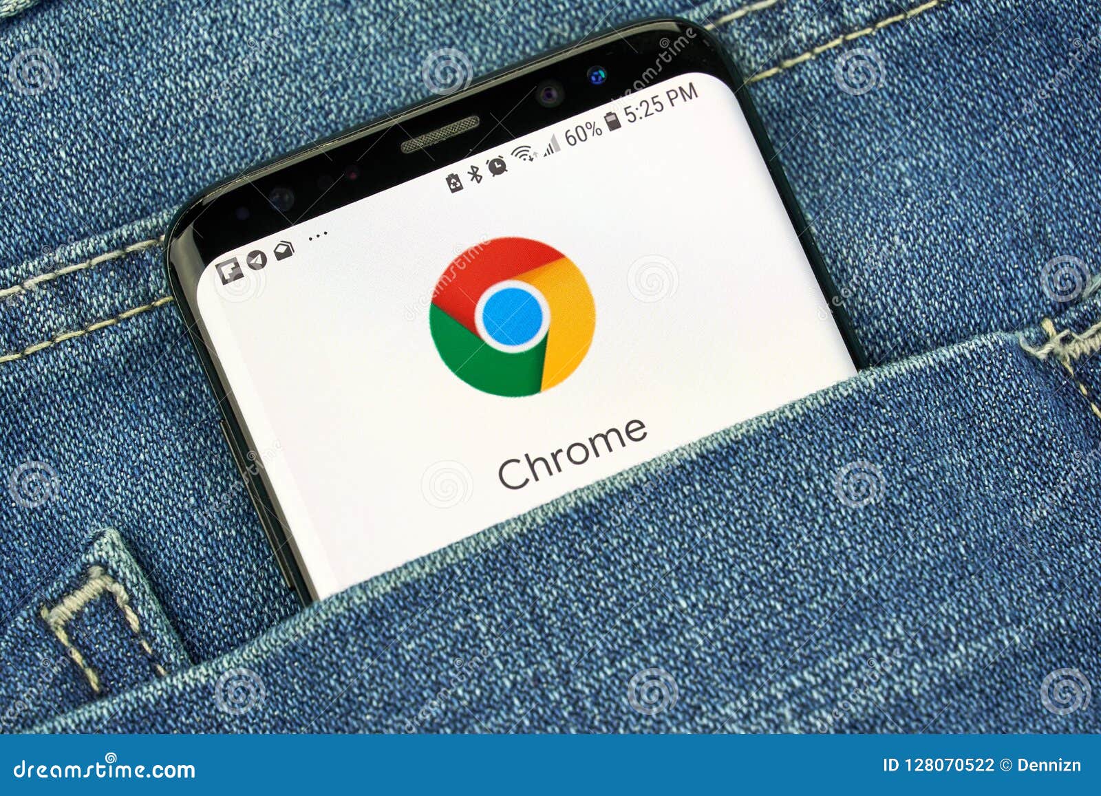 Google Chrome on a Phone Screen in a Pocket Editorial Photography ...