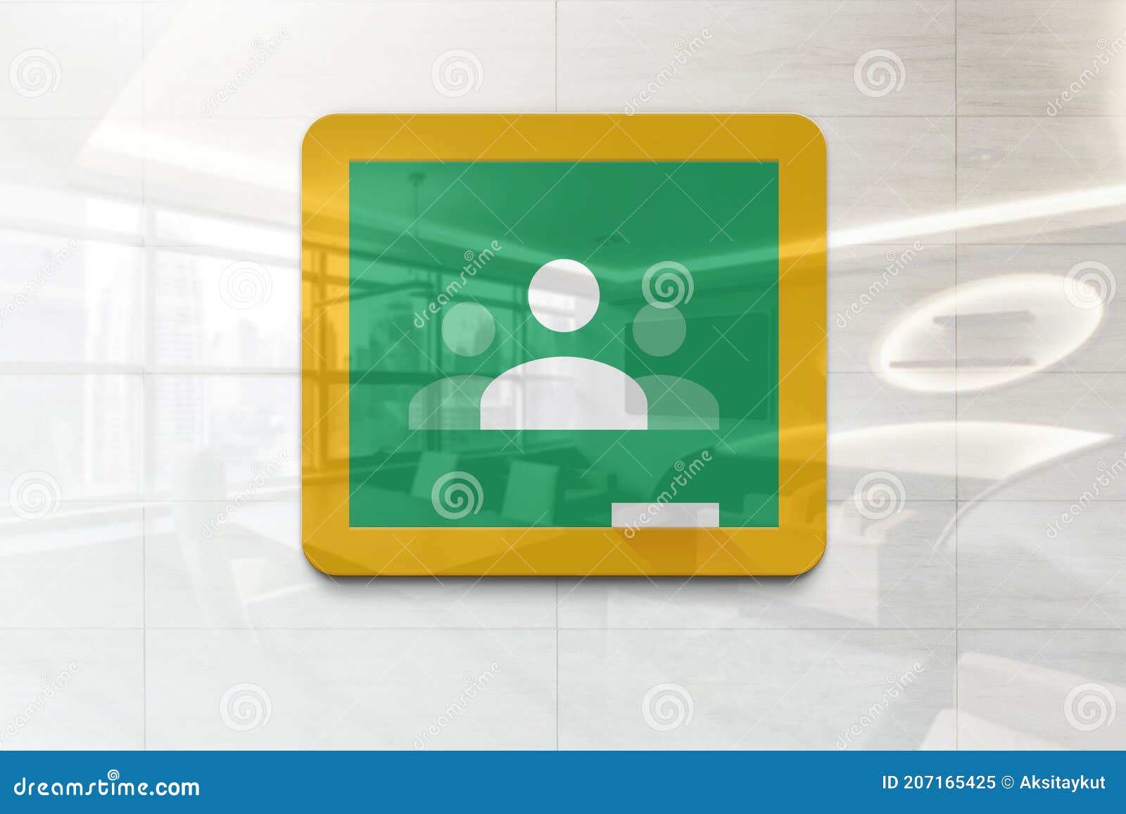 Google Classroom on Iphone Realistic Texture Editorial Image ...