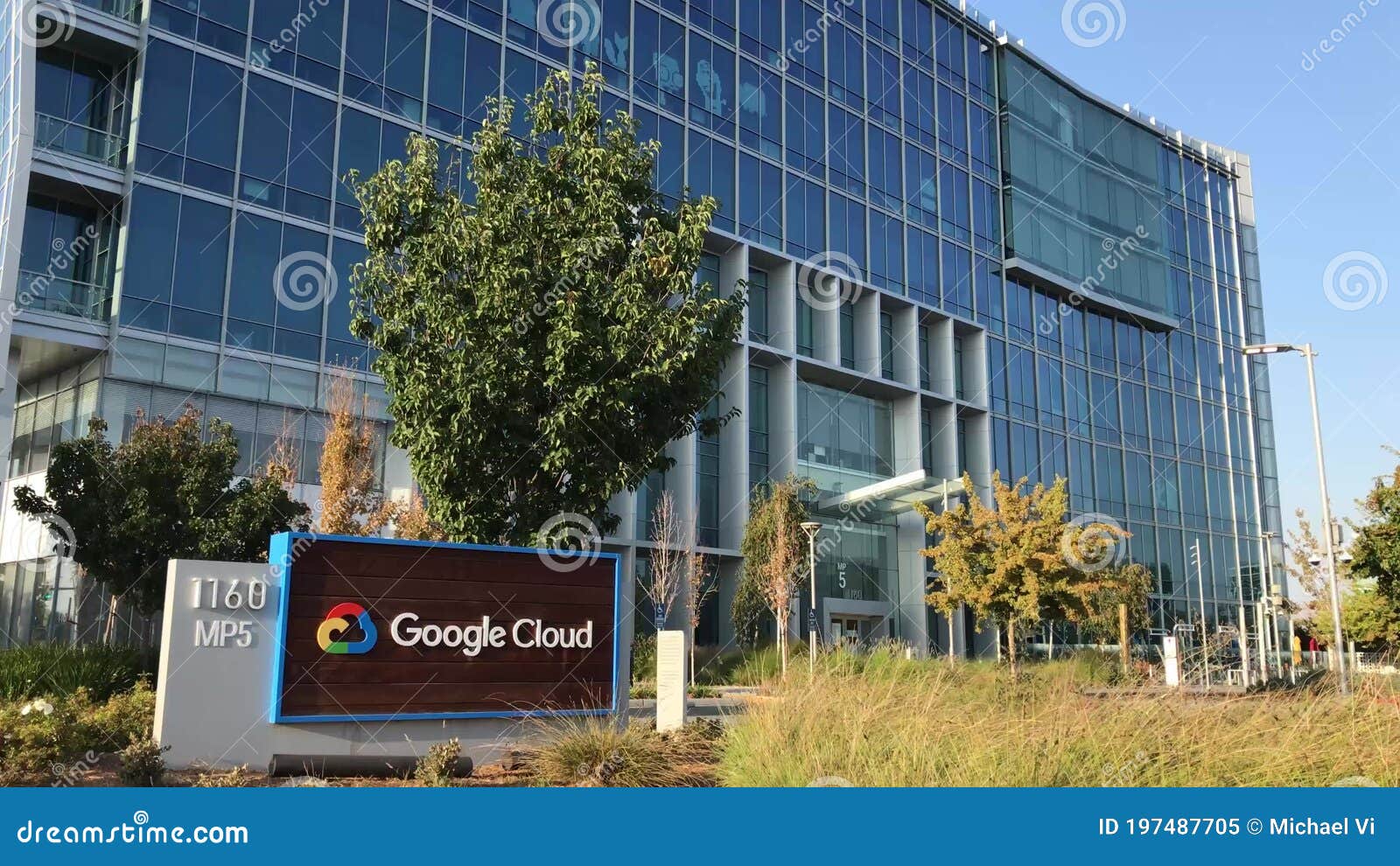 Google Cloud Sign is Displayed at Google Campus Stock Video - Video of ...