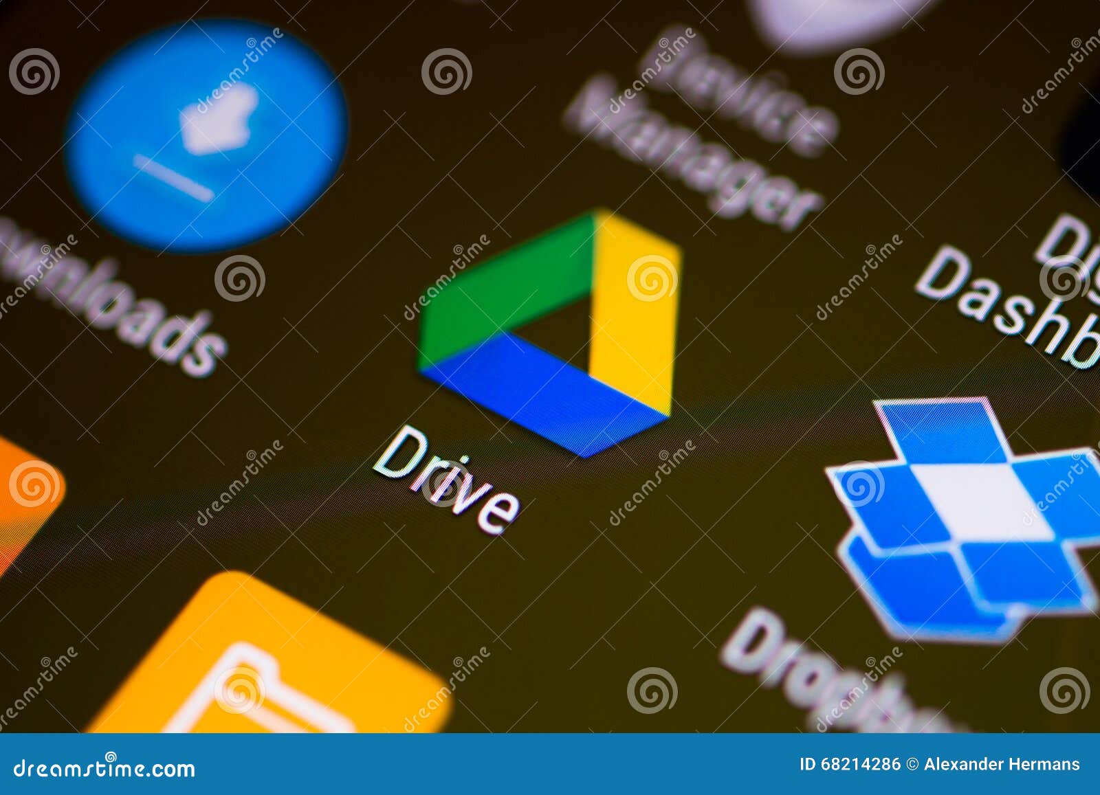 Google Drive Application Thumbnail Logo on an Android Smartphone ...