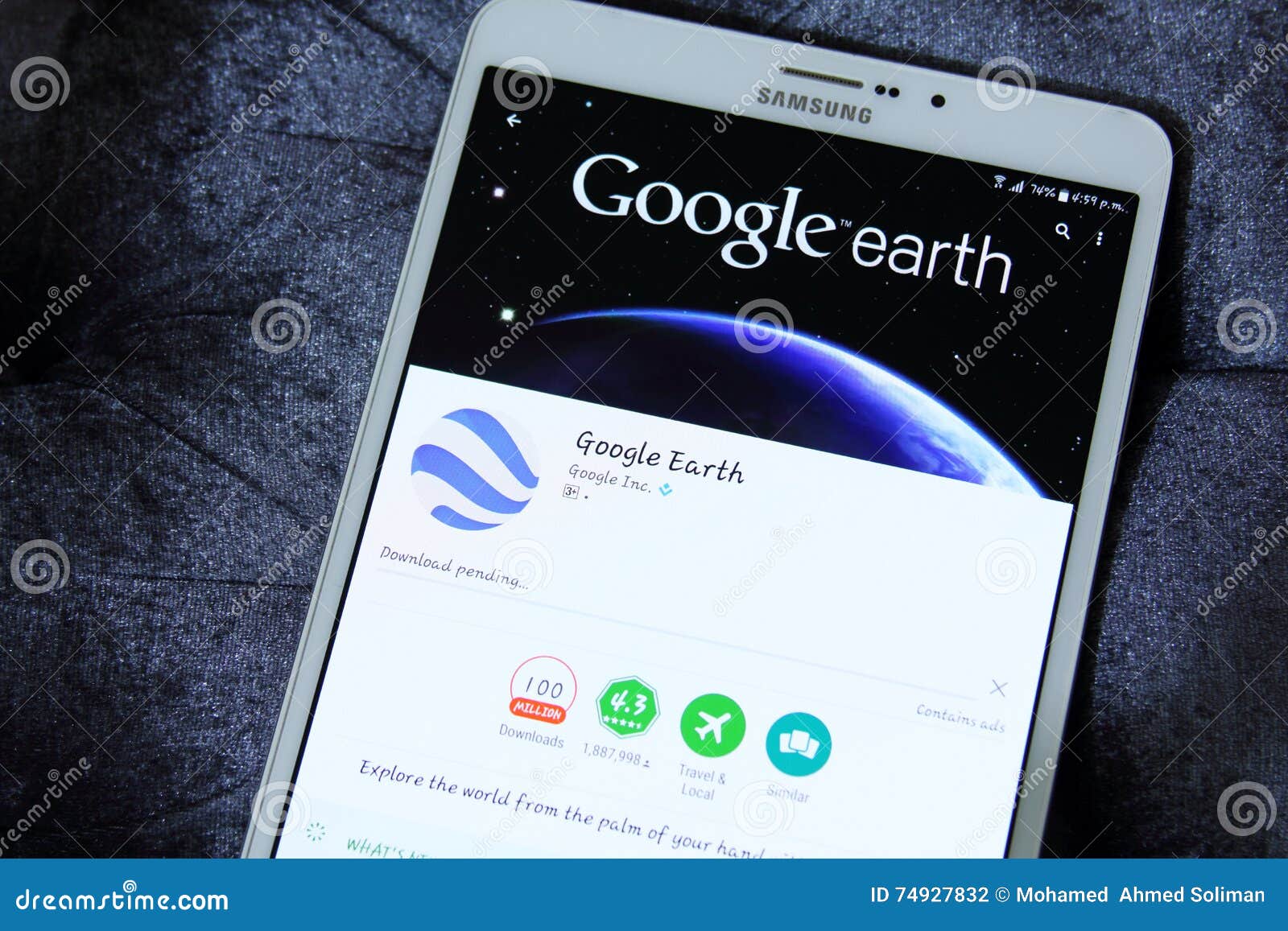 Google Earth app fotografía editorial. Imagen de aplicaciones - 74927832