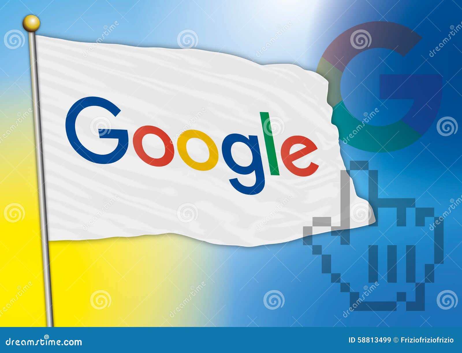 Google flag, new logo 2015 editorial stock image. Illustration of ...