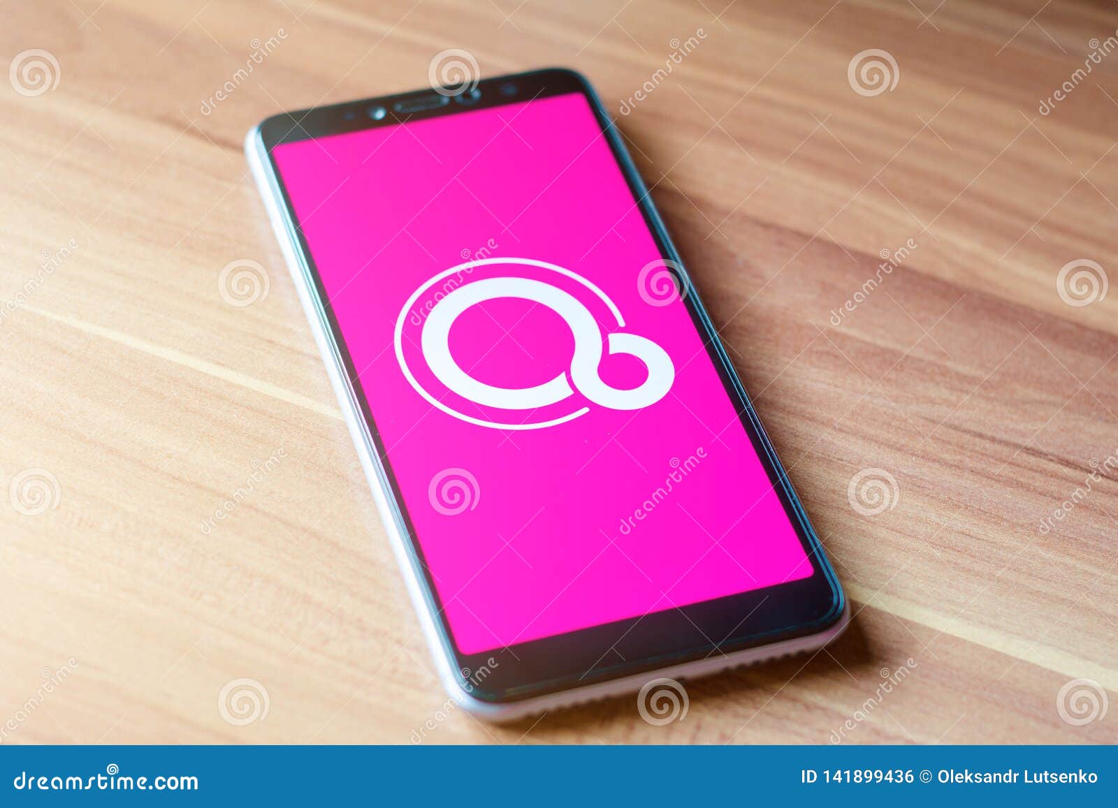 Soest, Germany - January 7, 2019: Google Fuchsia OS Logo on Screen ...